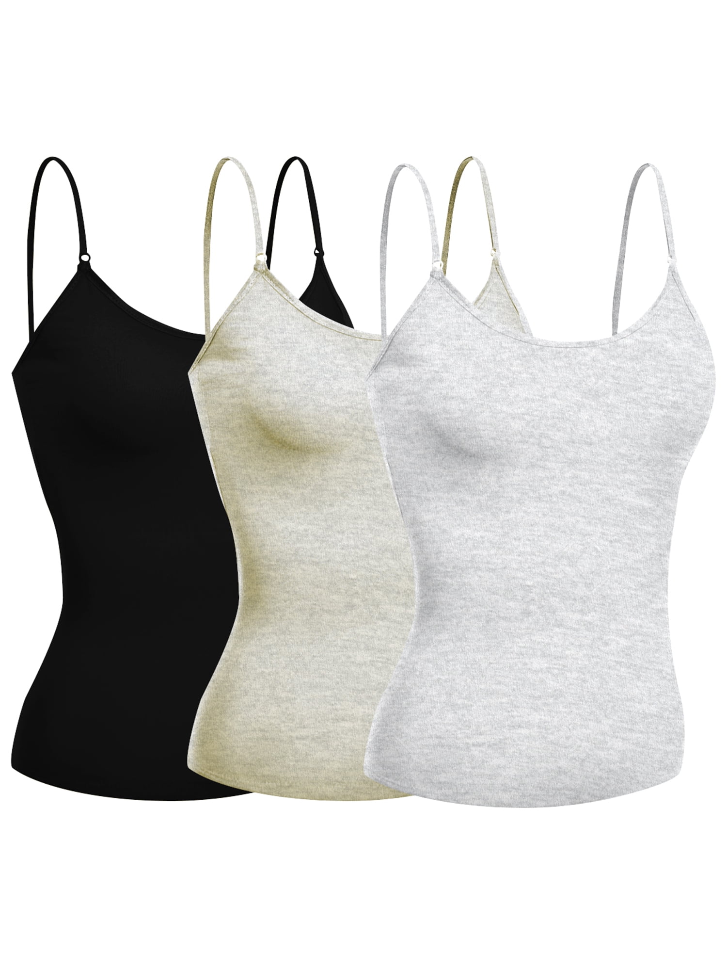 Emmalise Women's Camisole Built in Bra Wireless Fabric Support Short ...