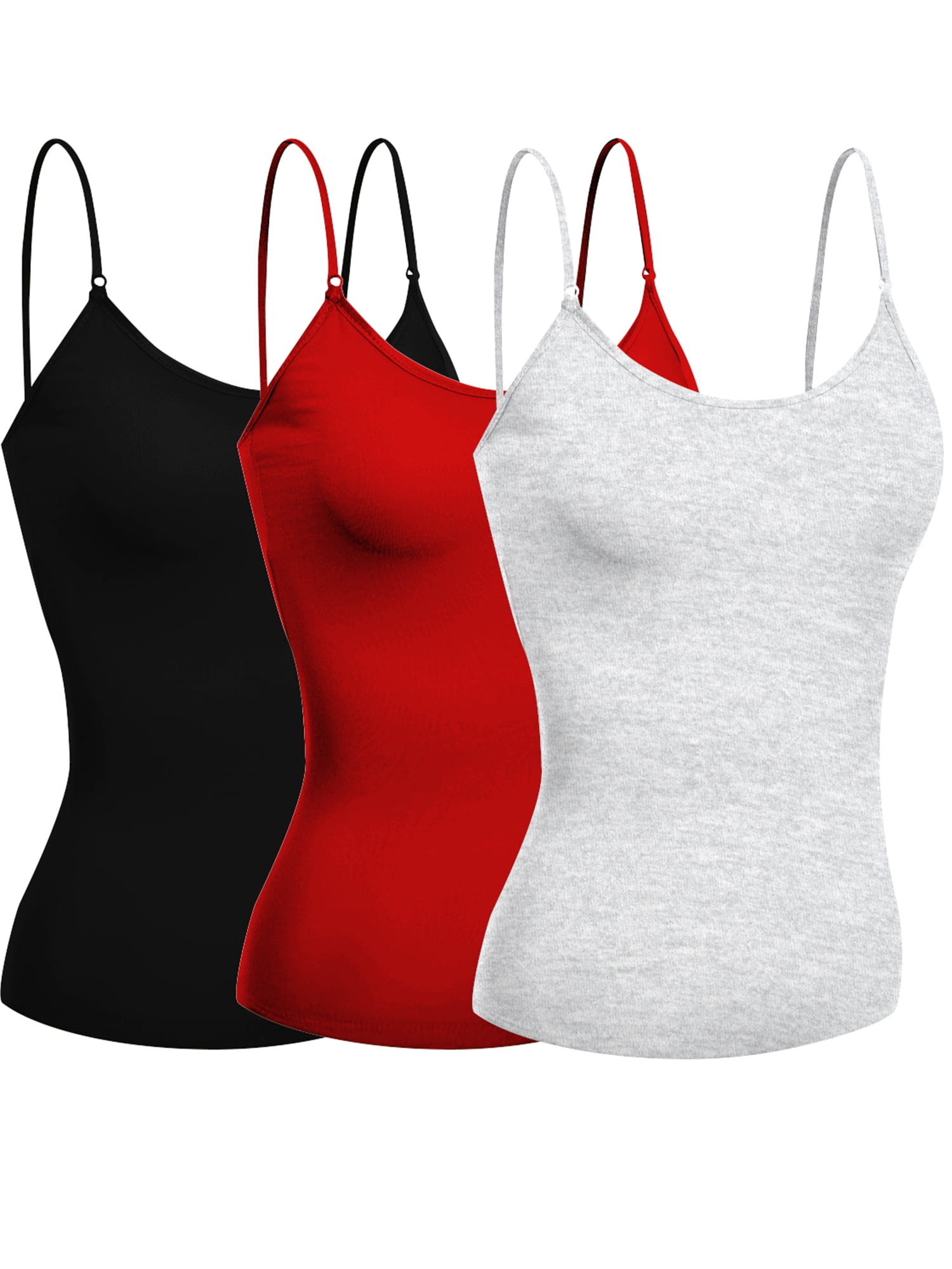 Emmalise Women's Camisole Built in Bra Wireless Fabric Support Short ...