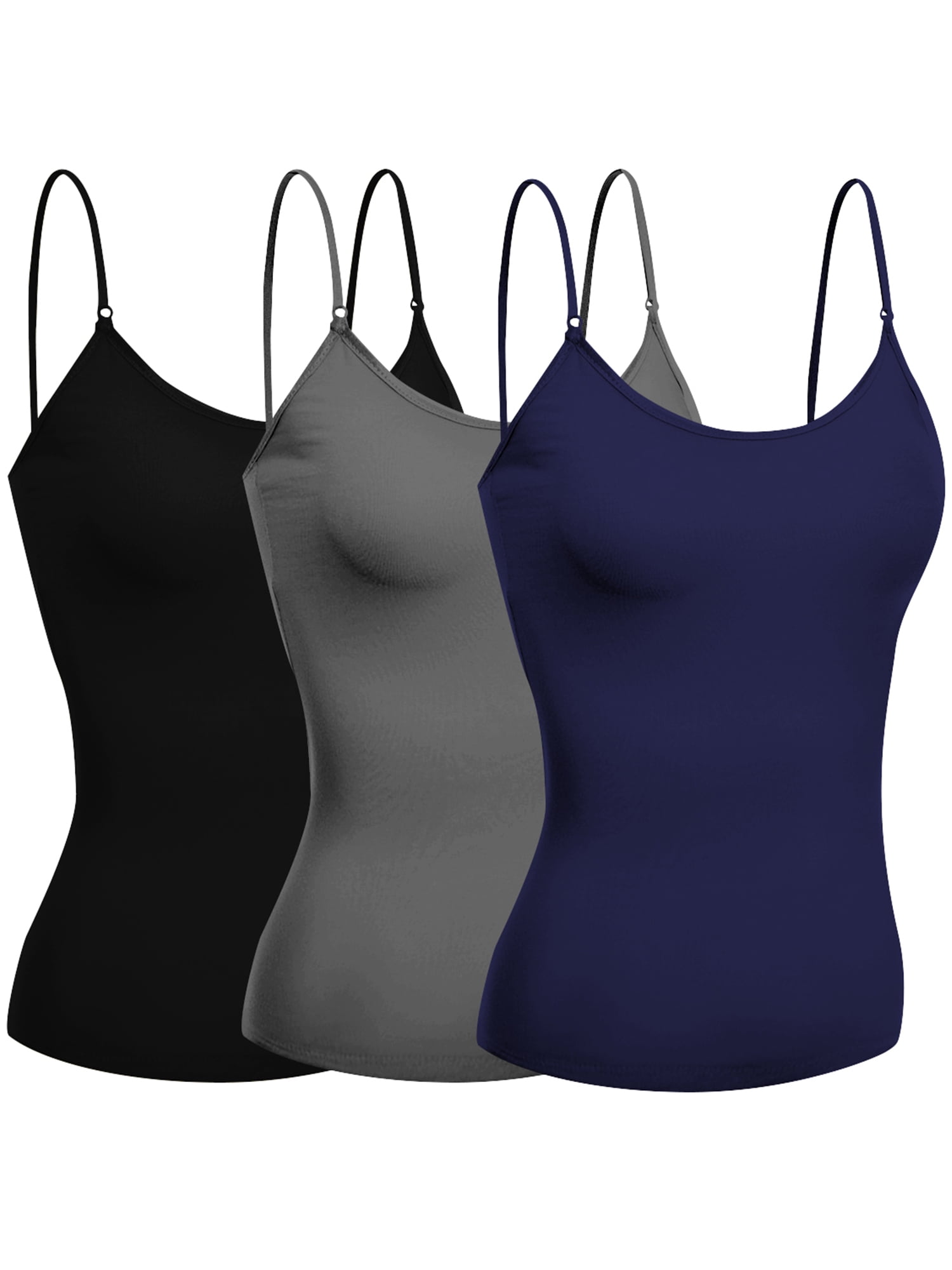 Emmalise Women's Camisole Built in Bra Wireless Fabric Support Short ...