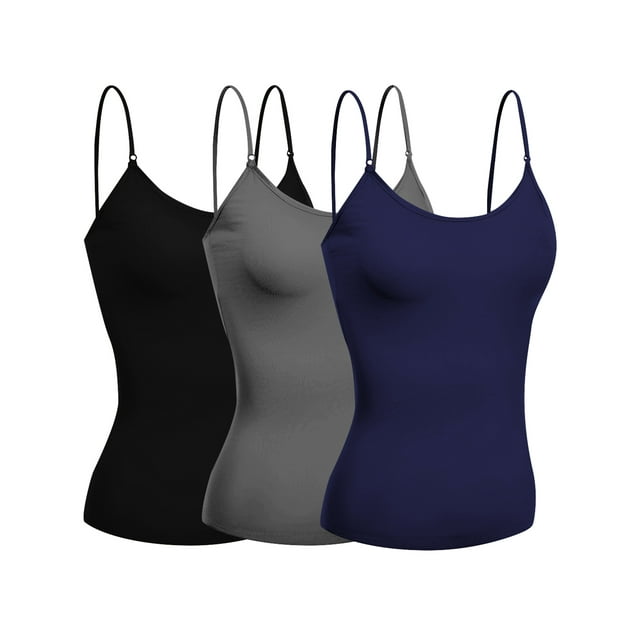 Emmalise Women's Camisole Built in Bra Wireless Fabric Support Short ...