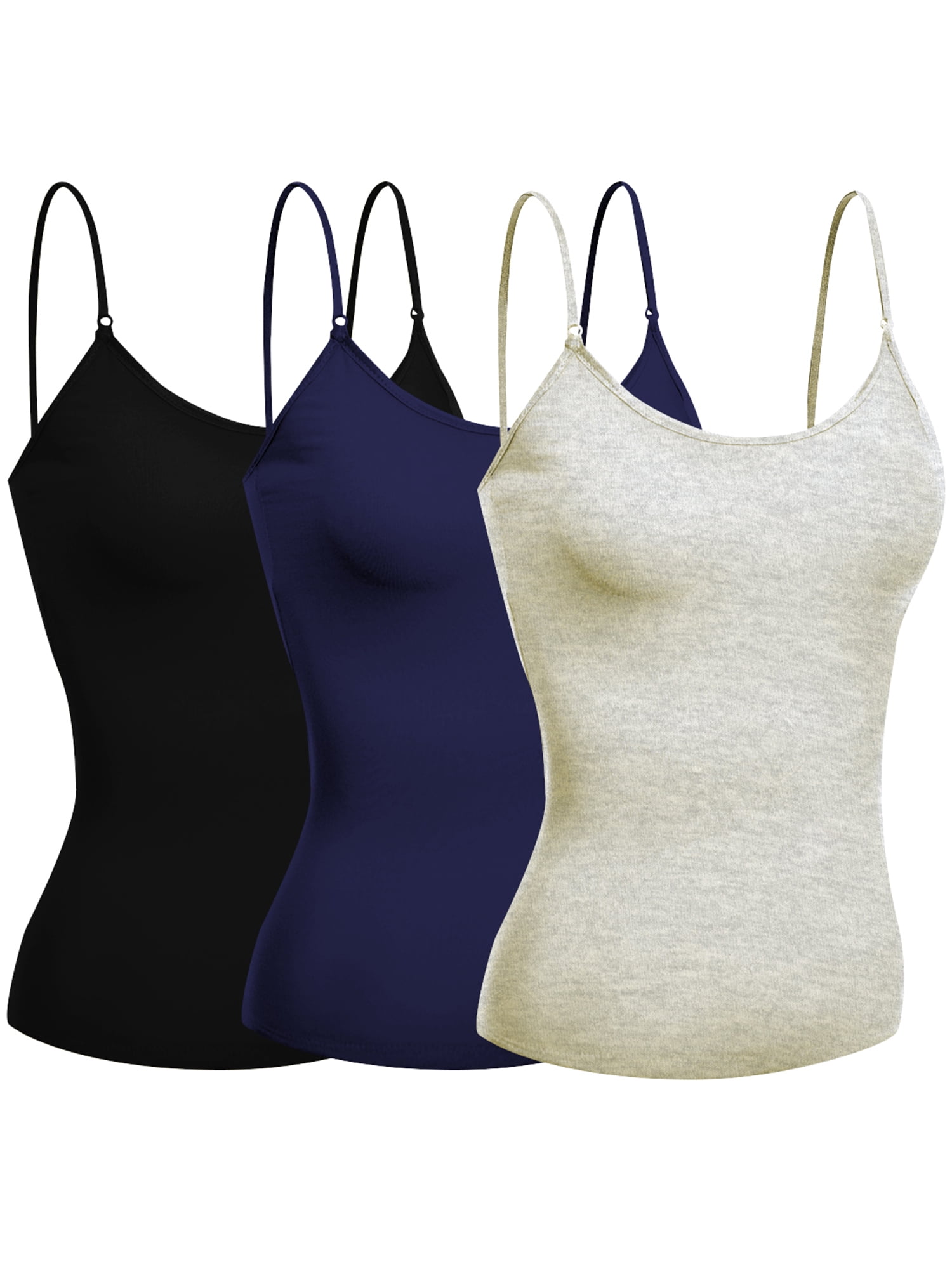 Emmalise Women's Camisole Built in Bra Wireless Fabric Support Short ...