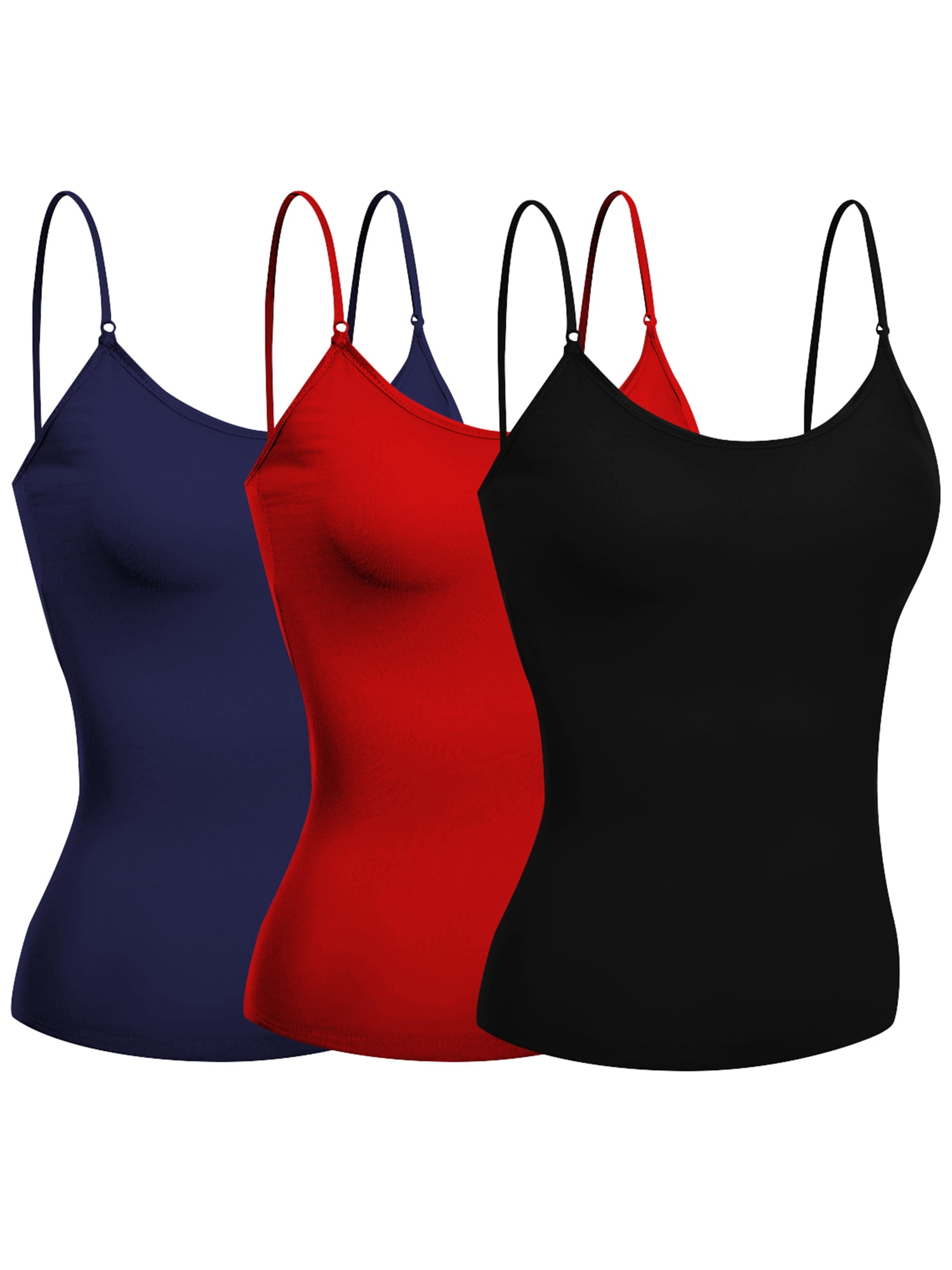 Emmalise Women's Camisole Built in Bra Wireless Fabric Support Short ...