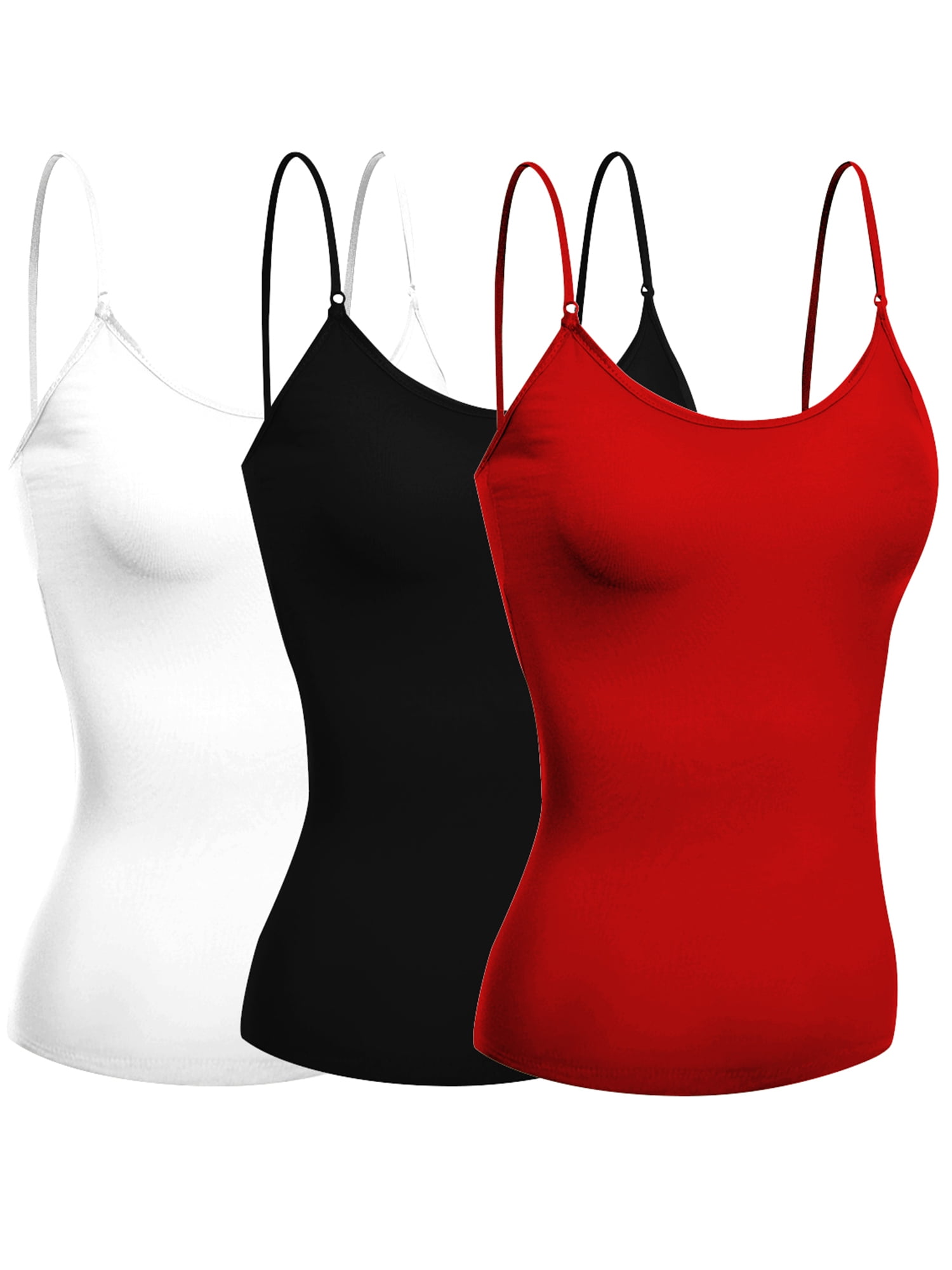 Emmalise Women's Camisole Built in Bra Wireless Fabric Support Short ...