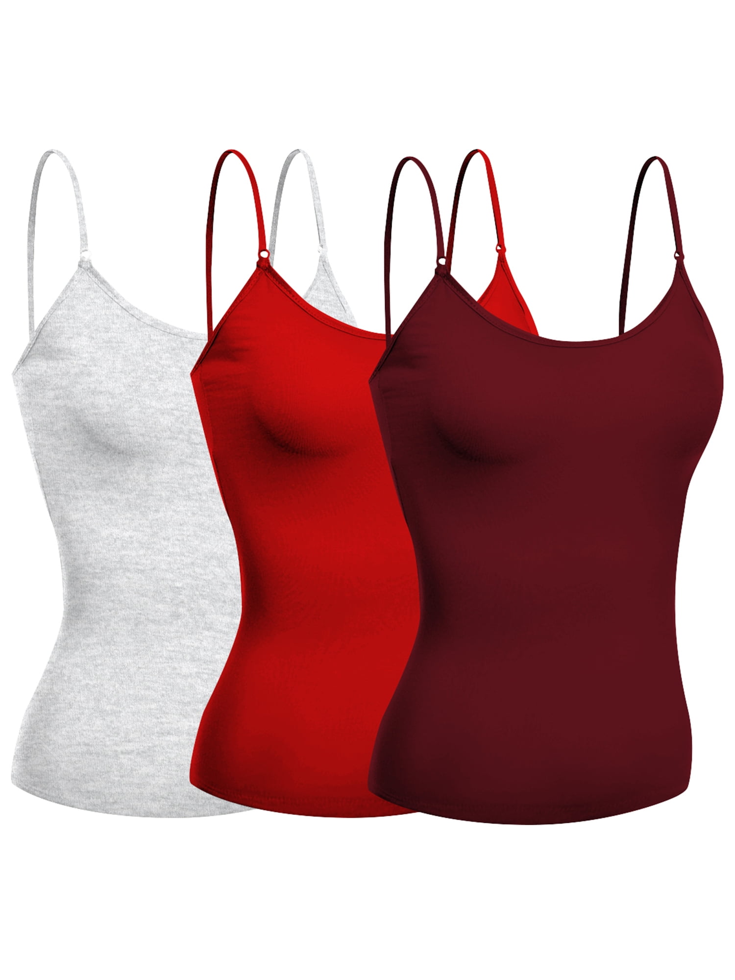 Emmalise Women's Camisole Built in Bra Wireless Fabric Support Short ...