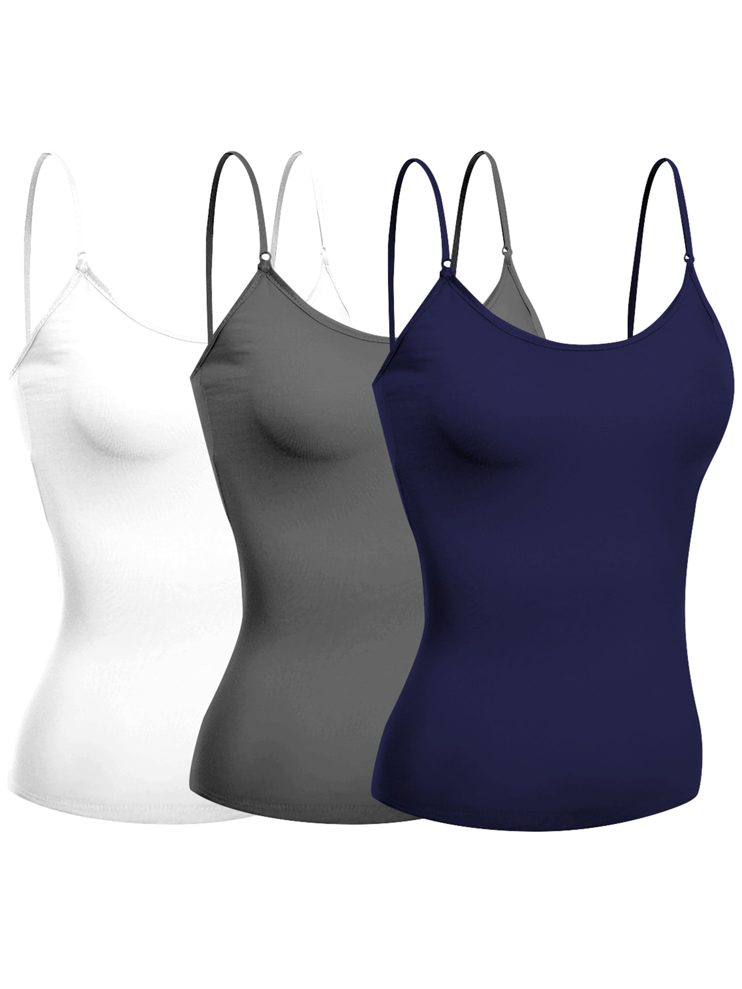 Emmalise Women's Camisole Built in Bra Wireless Fabric Support Short ...