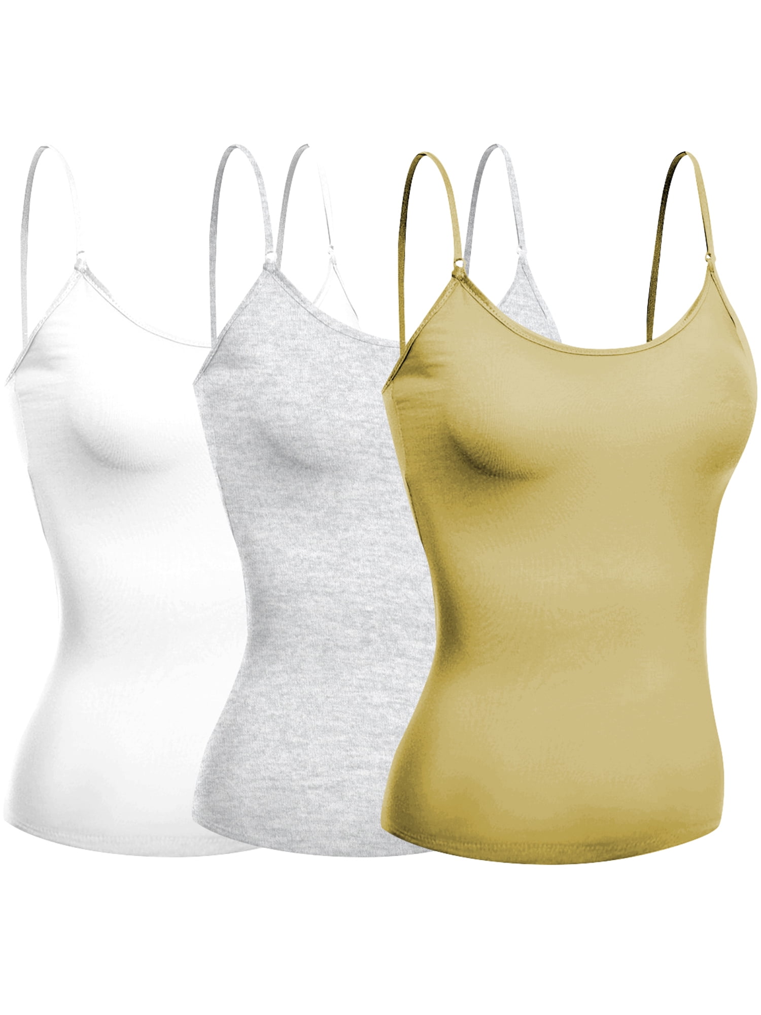 Emmalise Women's Camisole Built in Bra Wireless Fabric Support Short ...