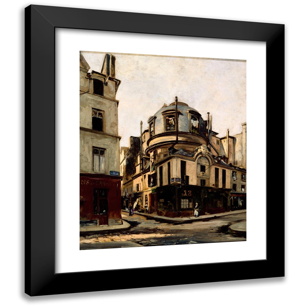 Emmanuel Lansyer 12x14 Black Modern Framed Museum Art Print Titled - View of the Amphitheater of ...