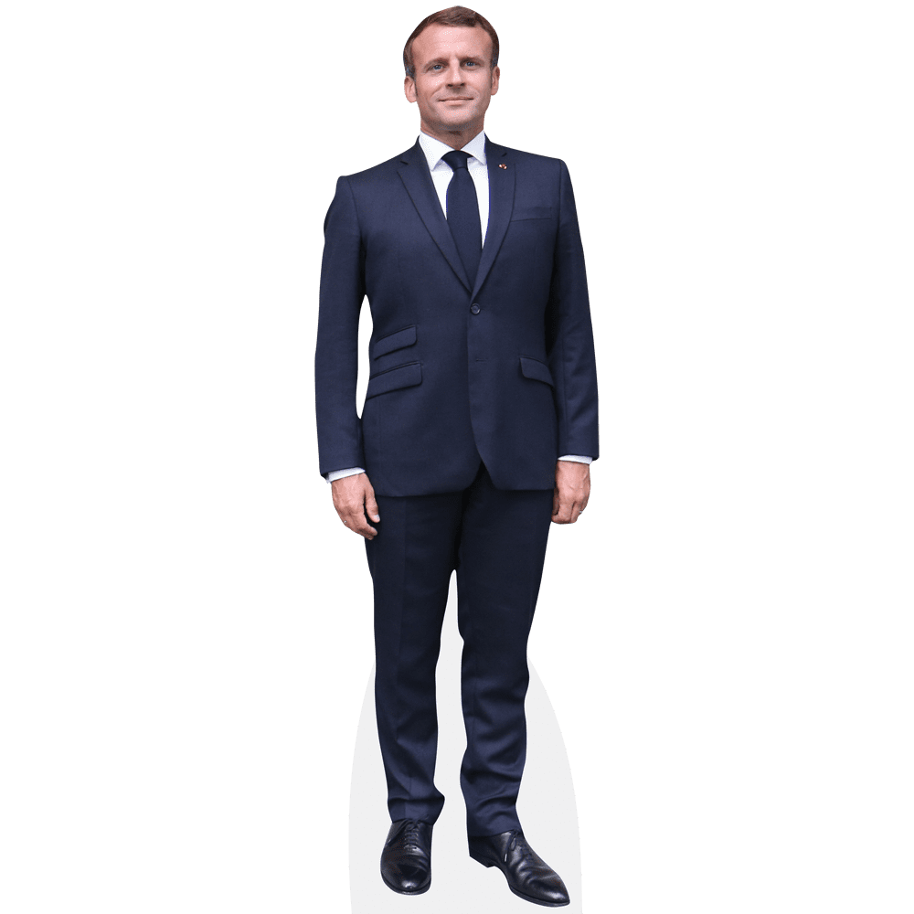 Emmanuel Macron (Blue Suit) Lifesize Cardboard Cutout Standee - Walmart.com