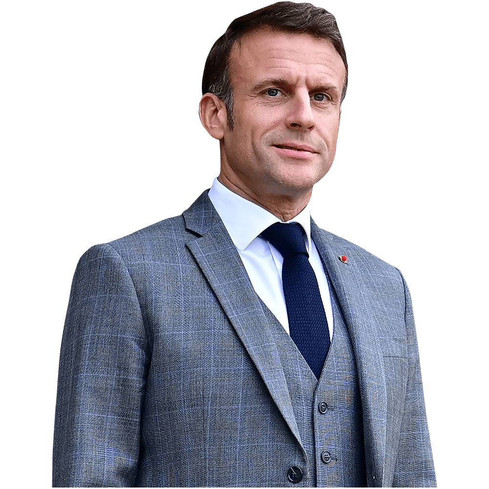 Emmanuel Macron (Grey Suit) Half Body Buddy Cutout - Walmart.com