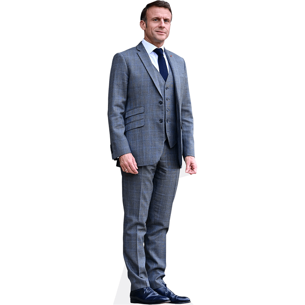 Emmanuel Macron (Grey Suit) Life Size Cutout. Standee. - Walmart.com