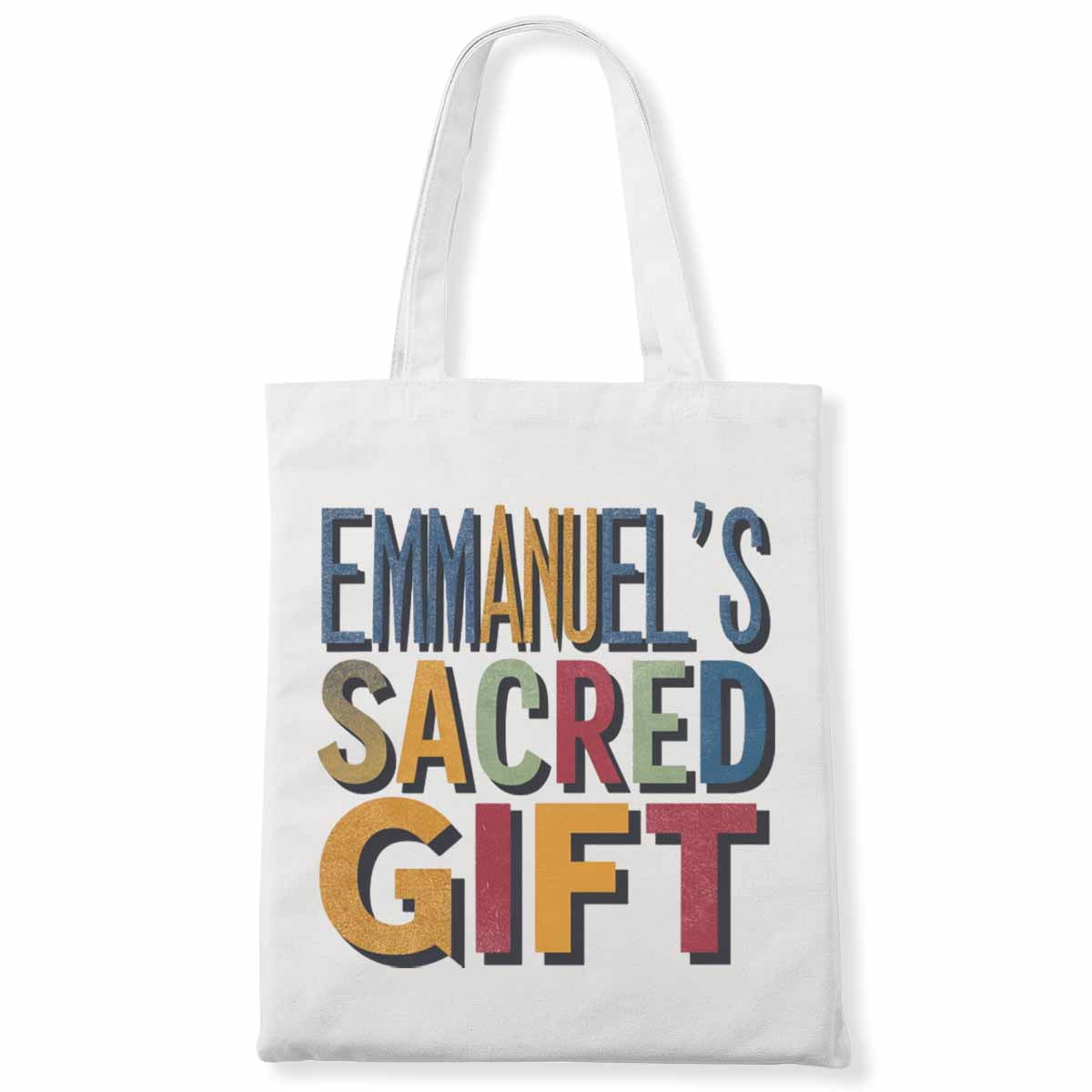 Emmanuel's Sacred Gift Typo Heart Shape Christian Devotee Jesus God ...