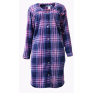 Elegant Emily Women's Snap-Front Duster Robe With Pockets - Purple ...