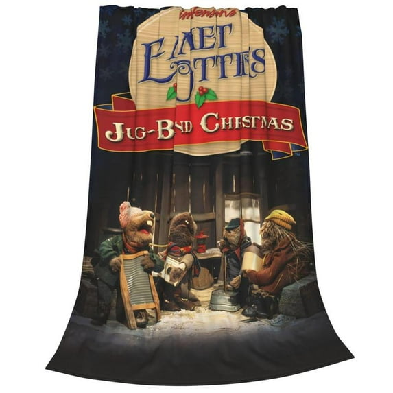 Emmet Otter Christmas Flannel Throw Blanket - Ultra-Plush & Warm, Cozy ...