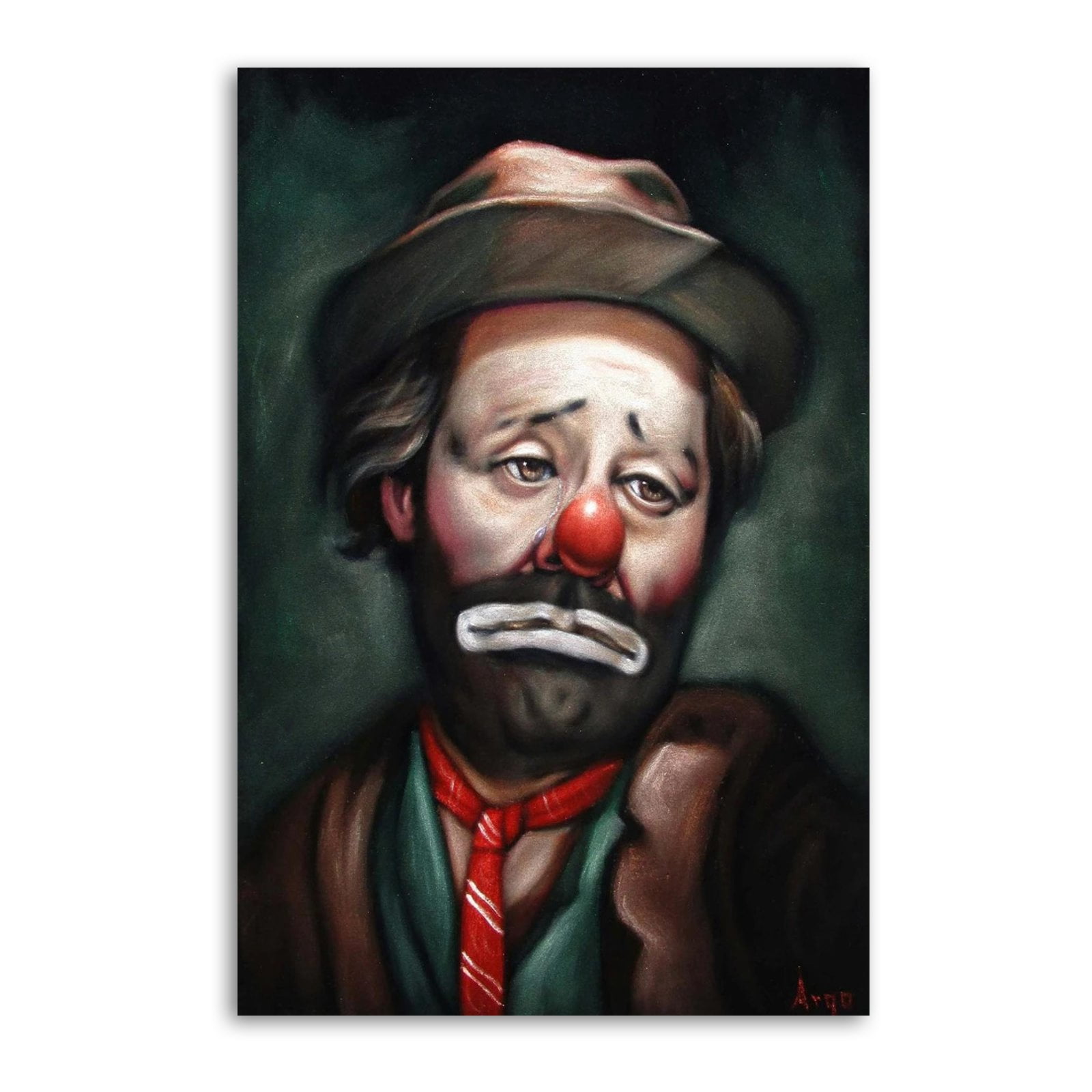 Emmett Kellys Hobo Clown Face Portrait Artworks Canvas Poster Room ...