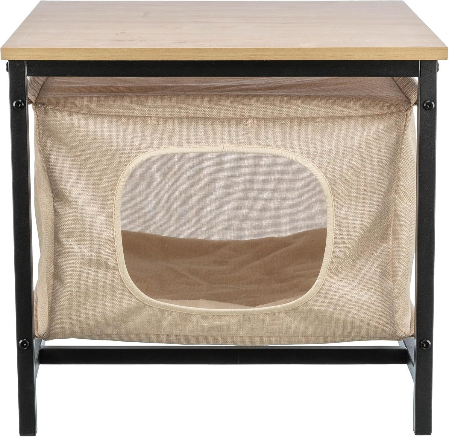 Emmie Indoor Cat Condo, Cozy Cat House with Metal Frame and Sturdy ...