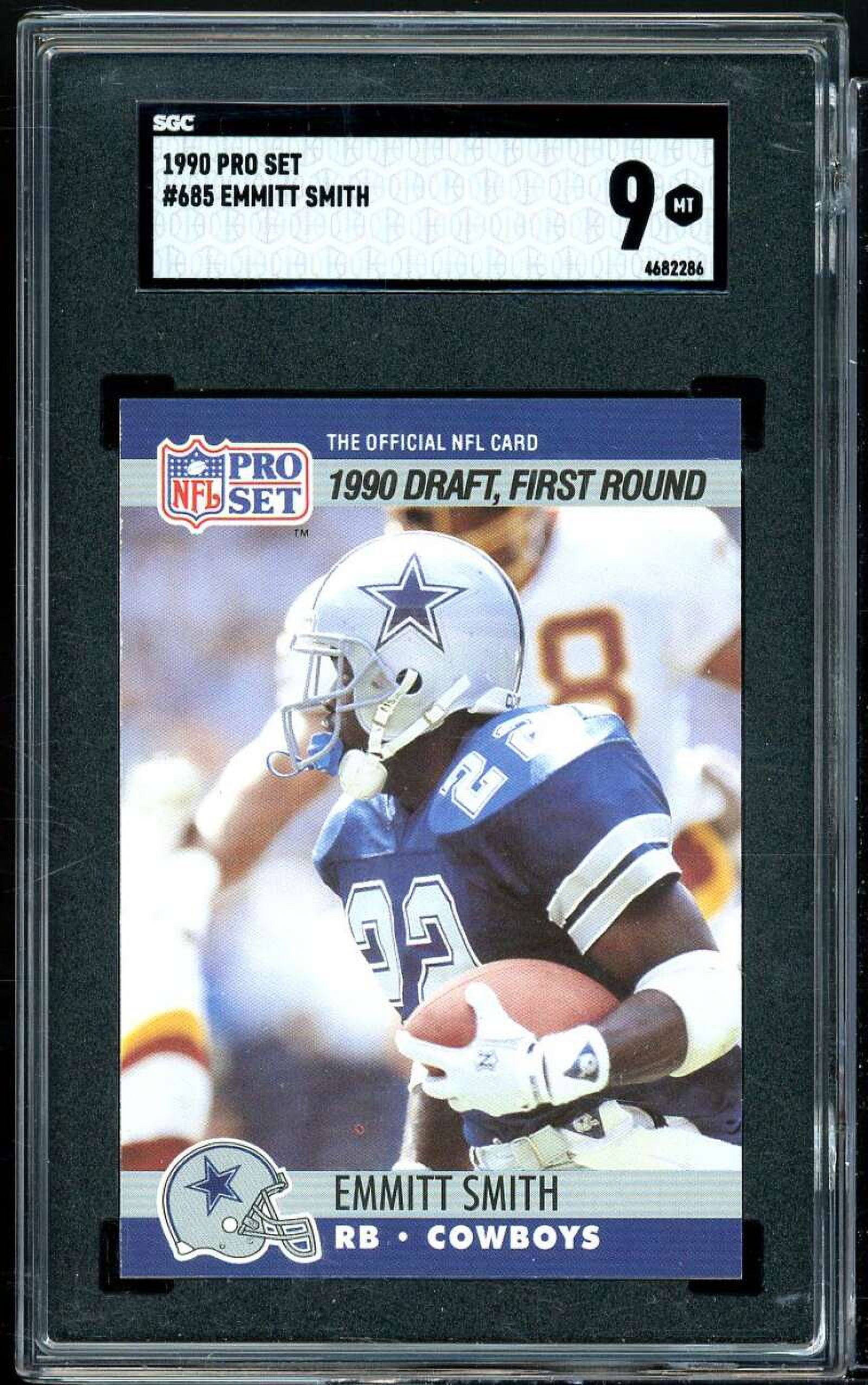 Emmitt Smith Rookie Card 1990 Pro Set #685 SGC 9 MINT - Walmart.com