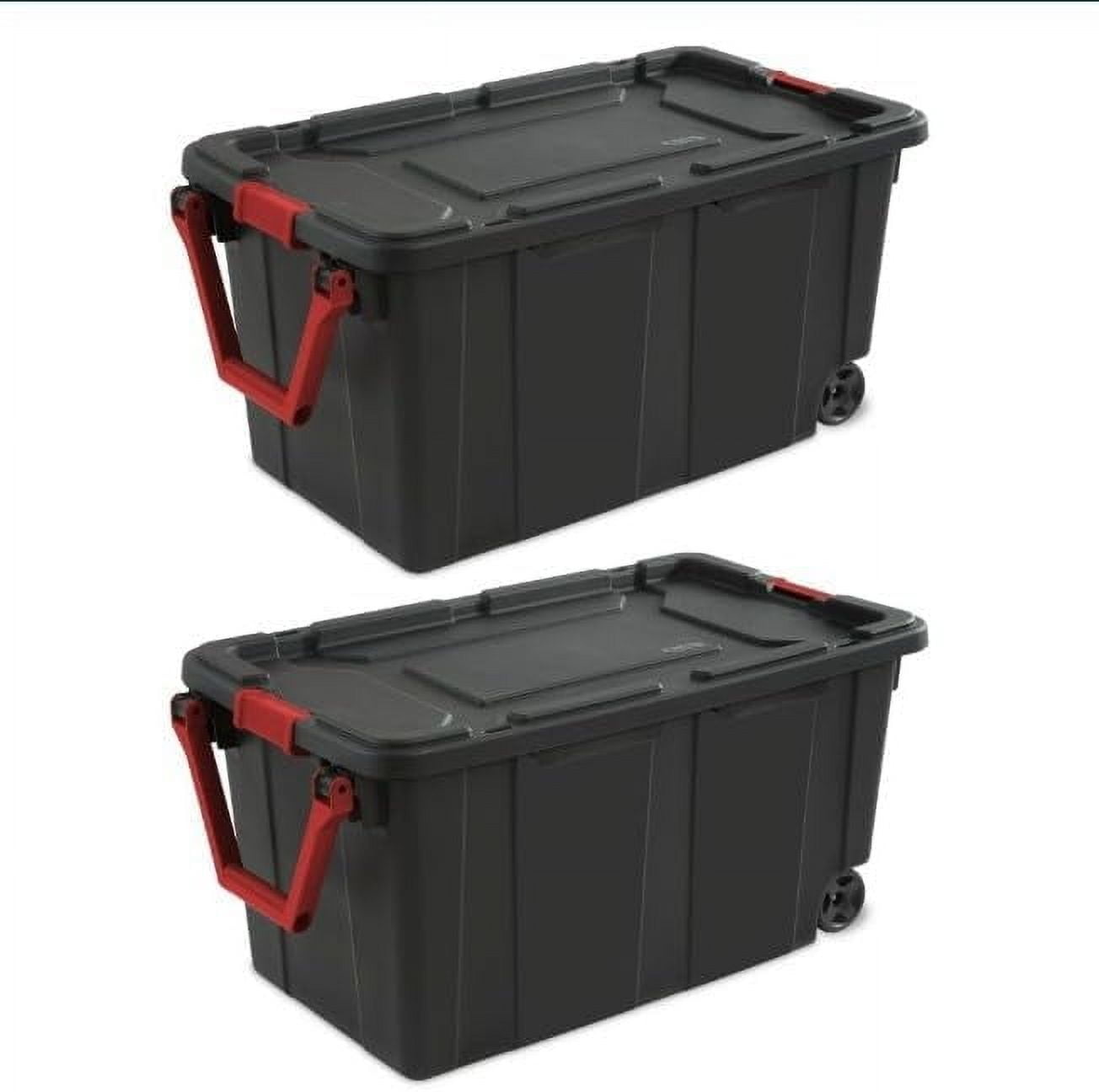 Emny Modern Plastic & Metal 40 Gallon Lidded Home Storage Bins ...