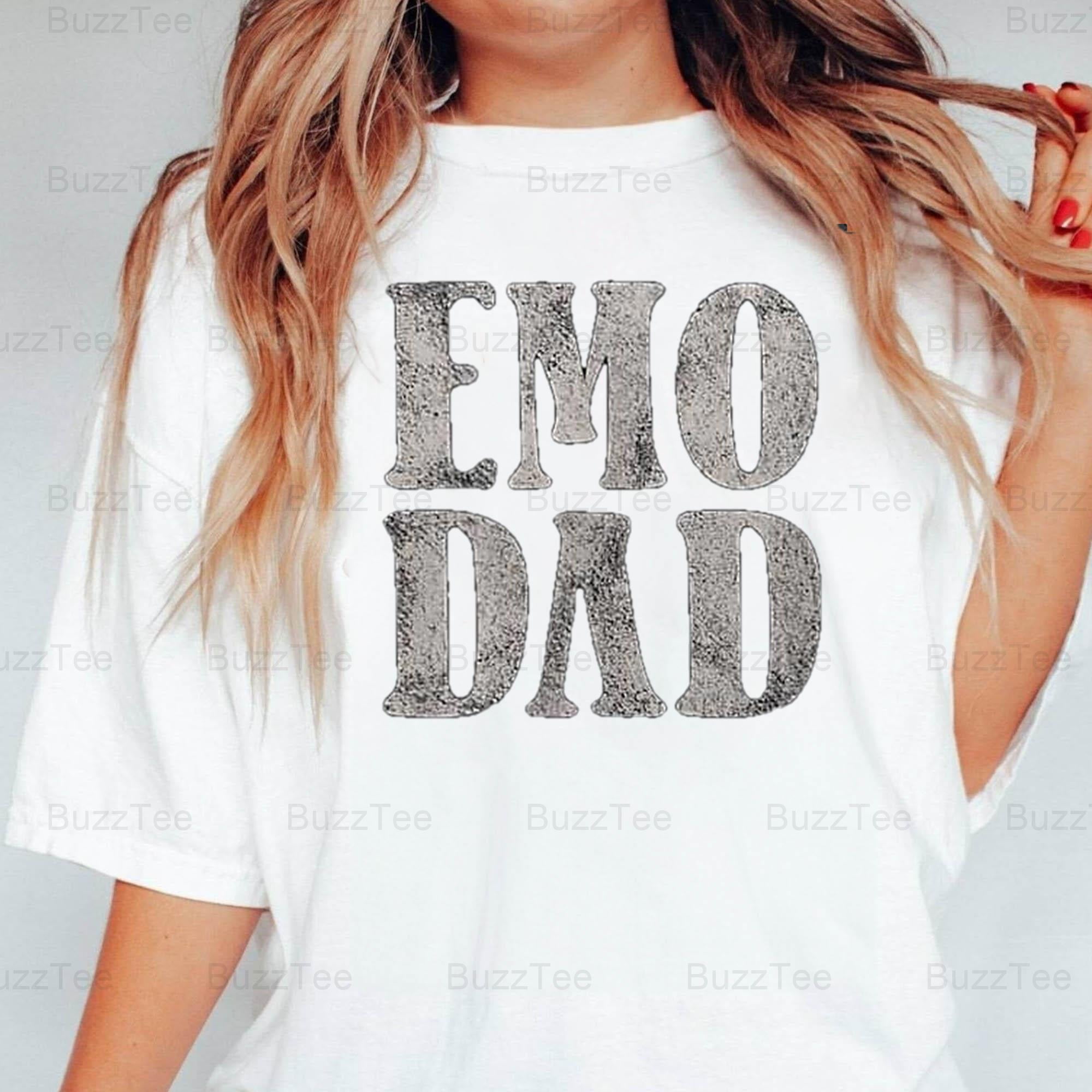 Emo Dad Elder 90s 2000s Goth Punk Father Music Scene Subculture T-Shirt Unisex, up to 5XL ...