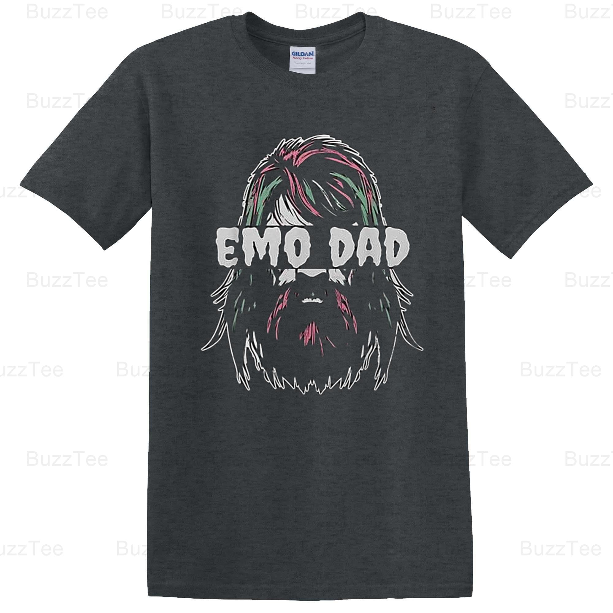 Emo Dad Father Goth 00s Punk Rock 2000s Gothic Music Scene T-Shirt ...