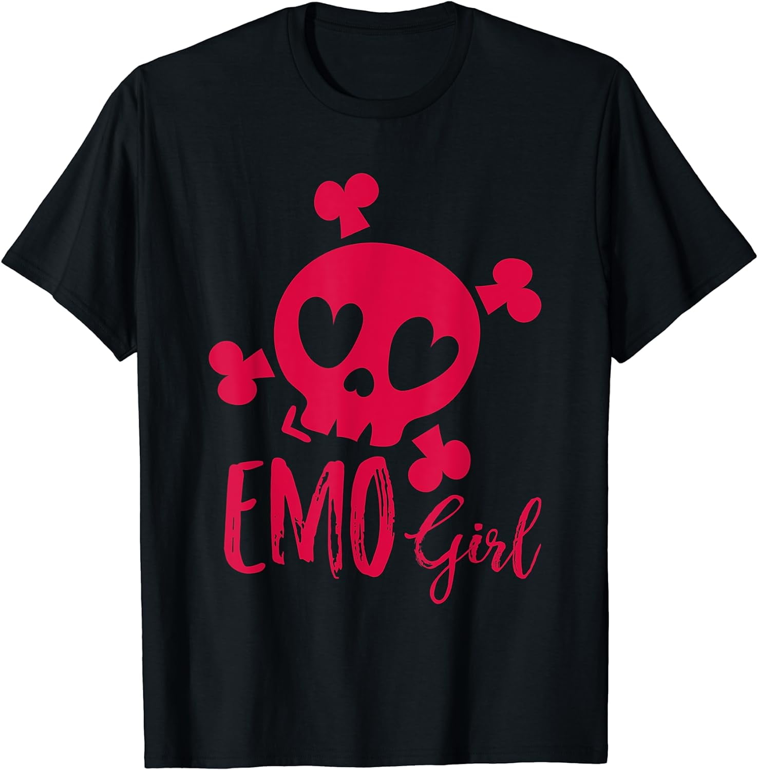 Emo Girl Pink Skull Emo Goth Music Teens Emotional T-Shirt - Walmart.com