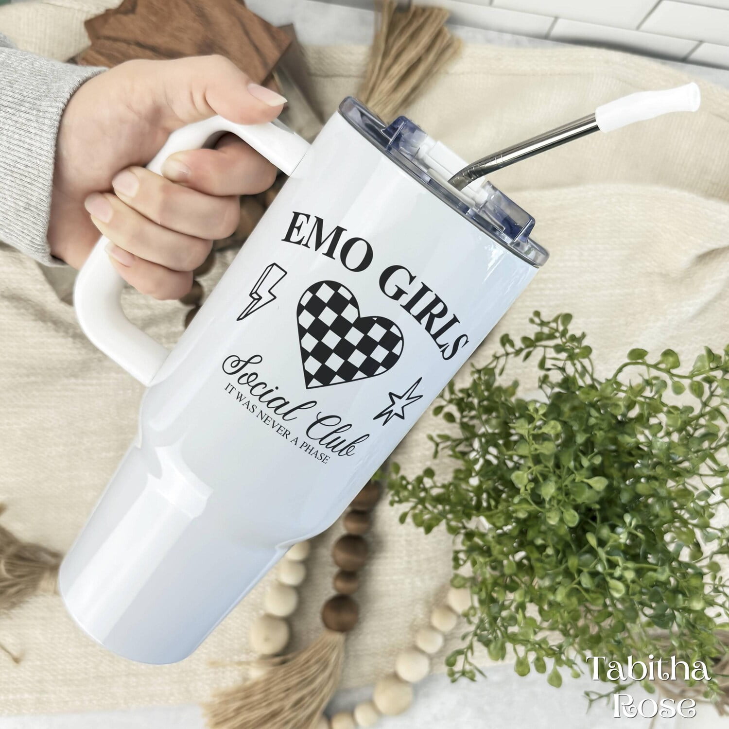 Emo Girls Social Club Tumbler, 40oz Stainless Steel Tumbler, Funny Alt ...