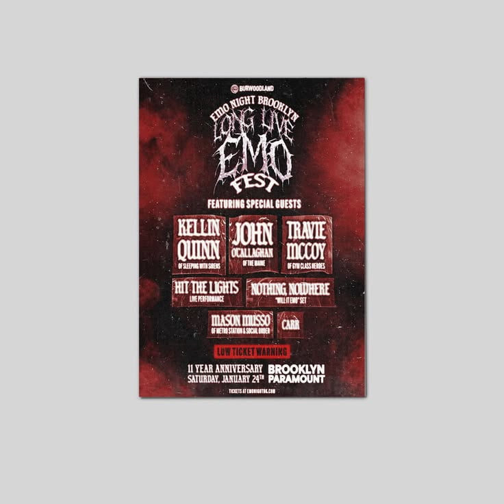 Emo Night Brooklyn Long Live Emo Fest 11 Year Anniversary January 2026 ...