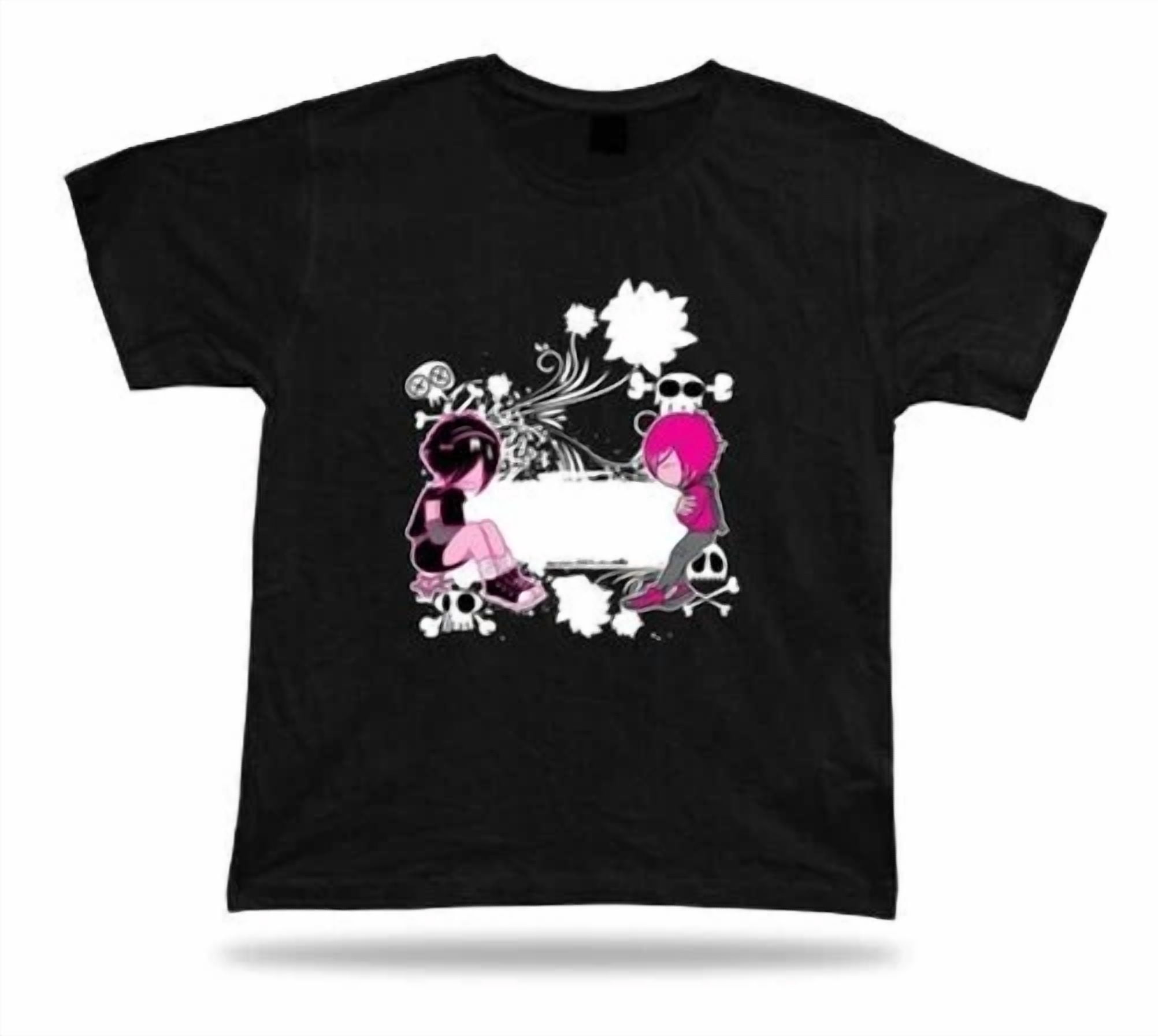Emo Punk Skeleton Symbolism Cool Modern Elegant T-Shirt Design, Vintage ...