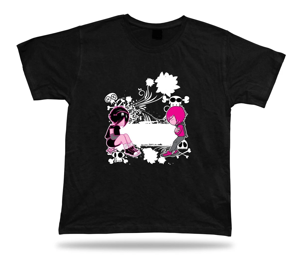 Emo Punk Skeleton Symbolism Cool Modern Stylish T Shirt Tee Design ...