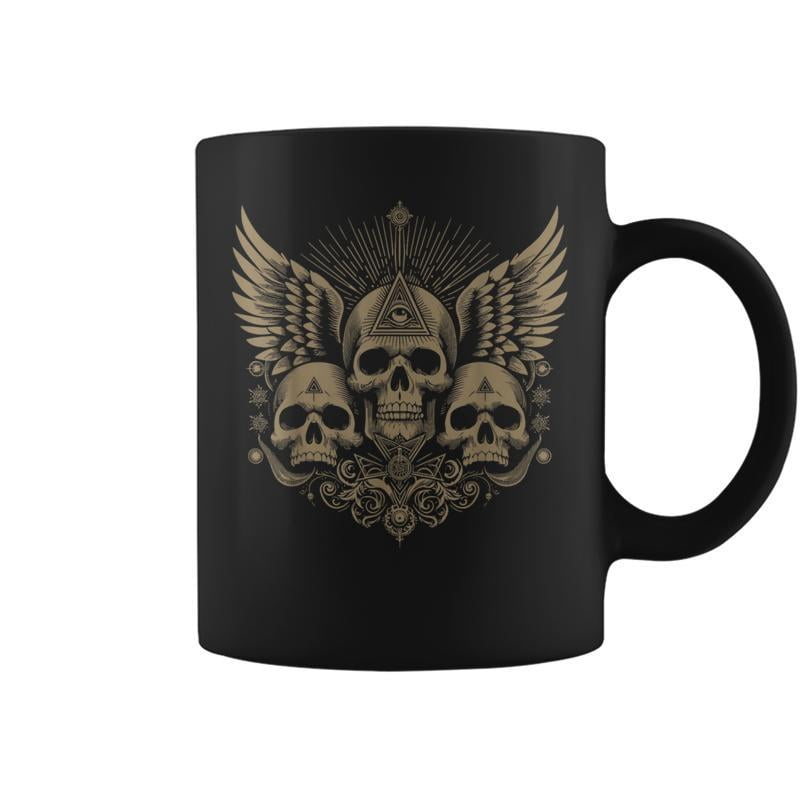 Emo Y2k Grunge Aesthetic Alt Goth Skull Cross Gothic Coffee Mugs ...