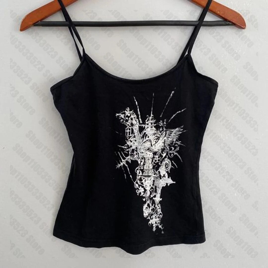 Emo Girl Vintage Punk Rock Graphic Letter Print Gothic Womens Corset