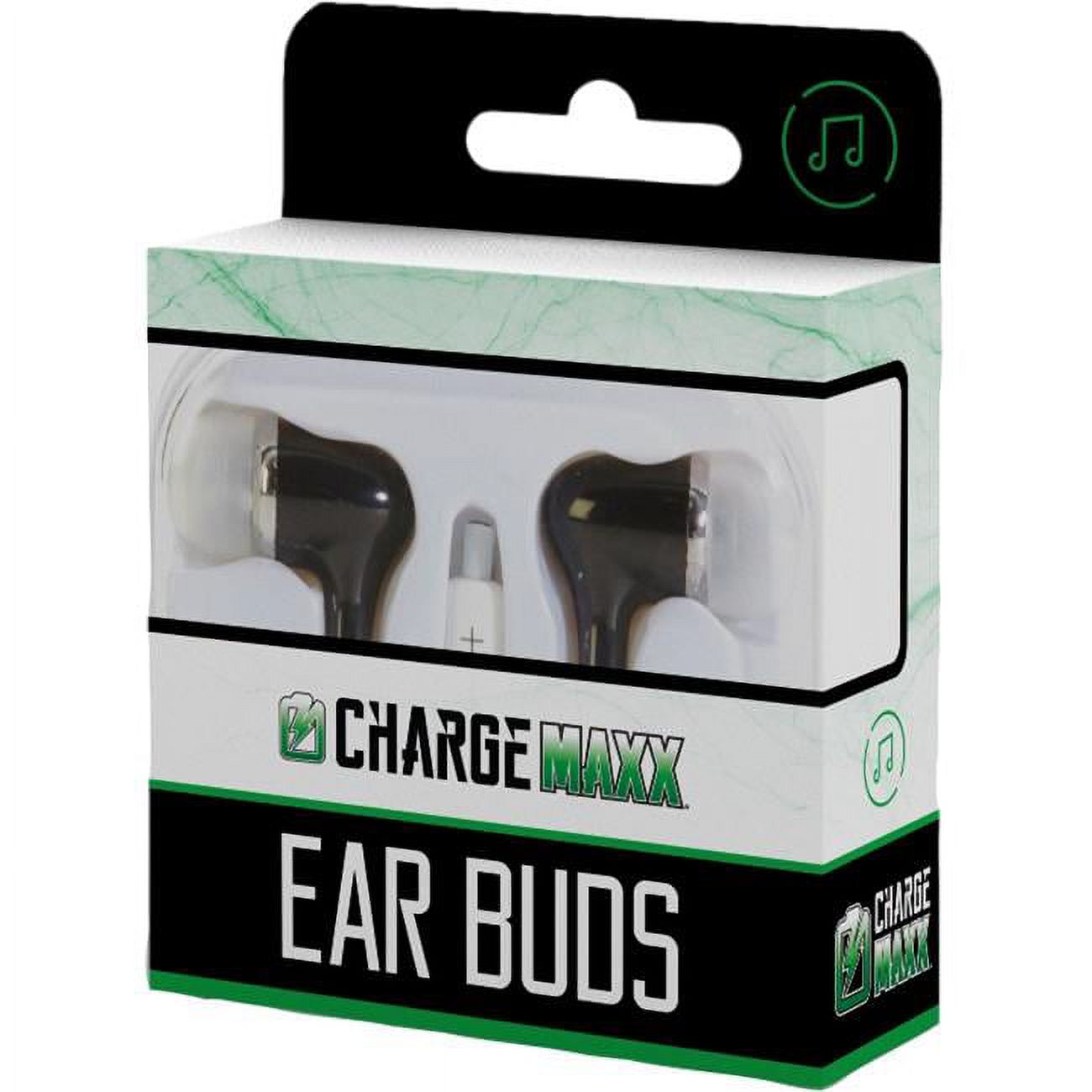 Emobii EB-RG-BK Charge Maxx Premium Earbuds, Black - Walmart.com