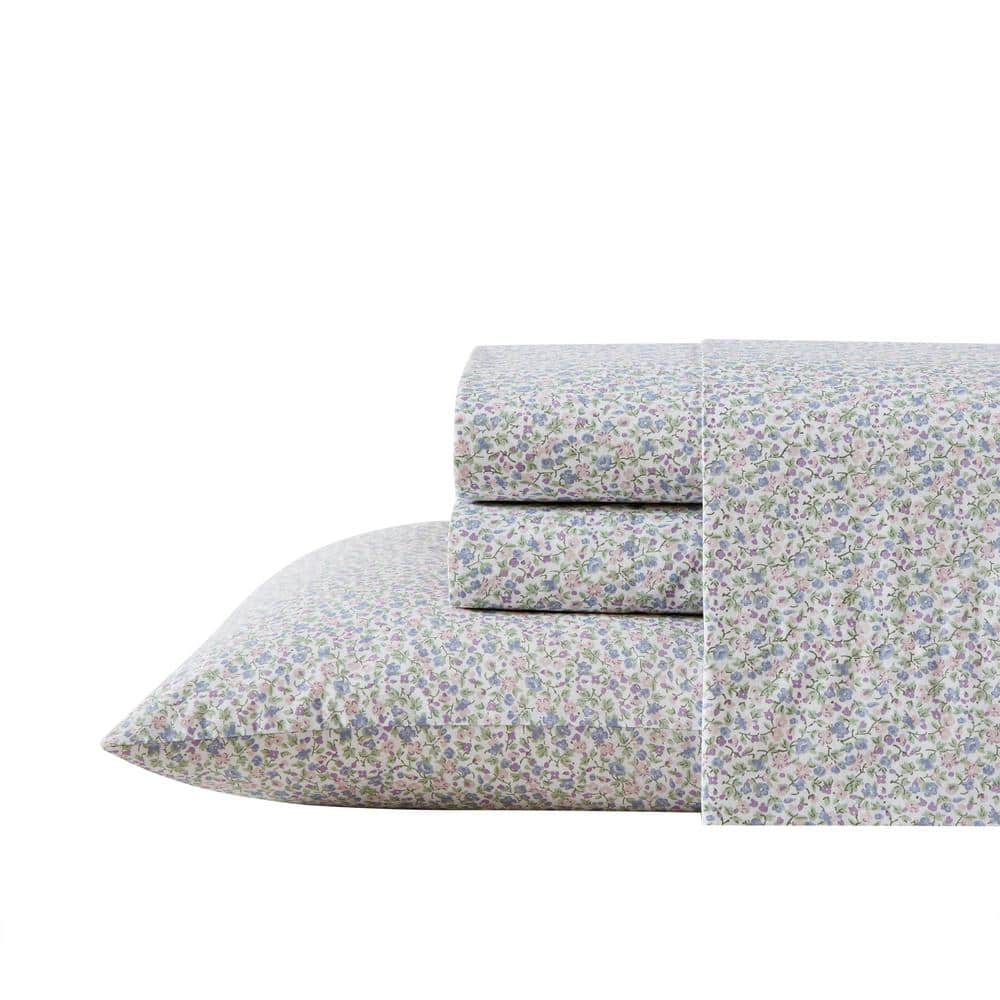 Emogene 4-Piece Purple Cotton Full Sheet Set - Walmart.com