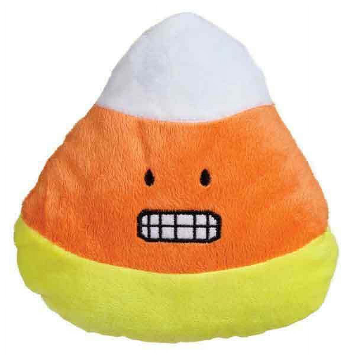 Emoji Candy Corn Dog Toys Funny Face Halloween Plush 6" Pick Smile Grin ...