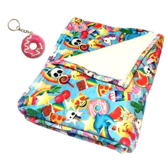 Emoji Emojicon Throw Blanket & Keychain Multi-pack Gift Blanket ...