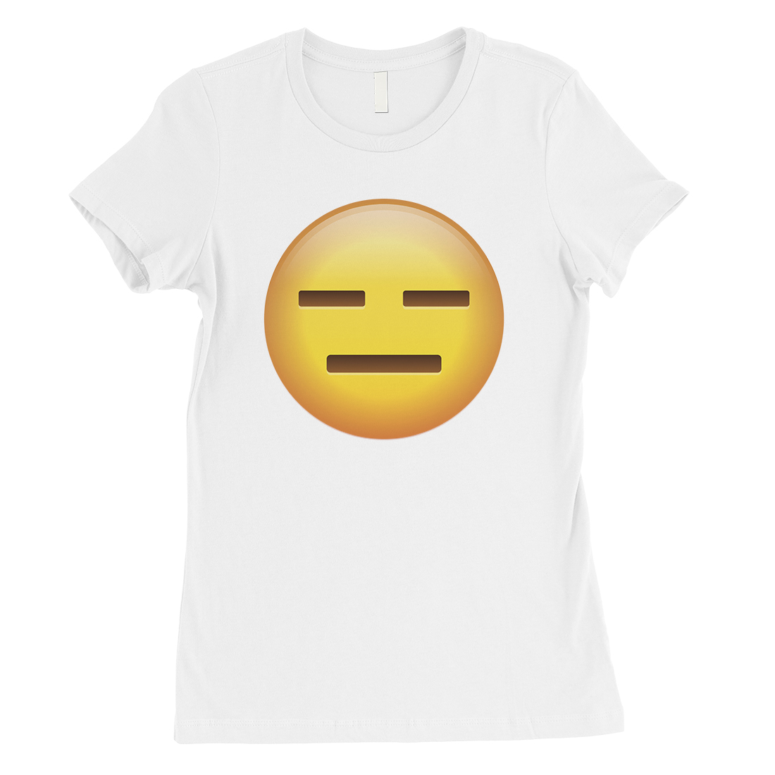 Emoji-Emotionless Womens White Chill Vibing Nice Cool T-Shirt Gift ...