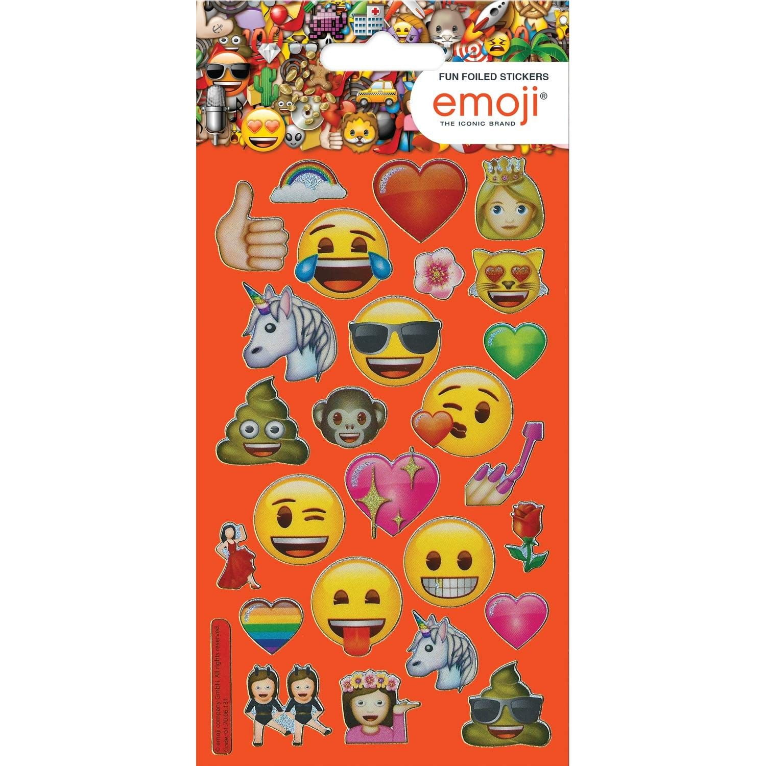 Emoji Fan Merchandise Foil Stickers - Walmart.com