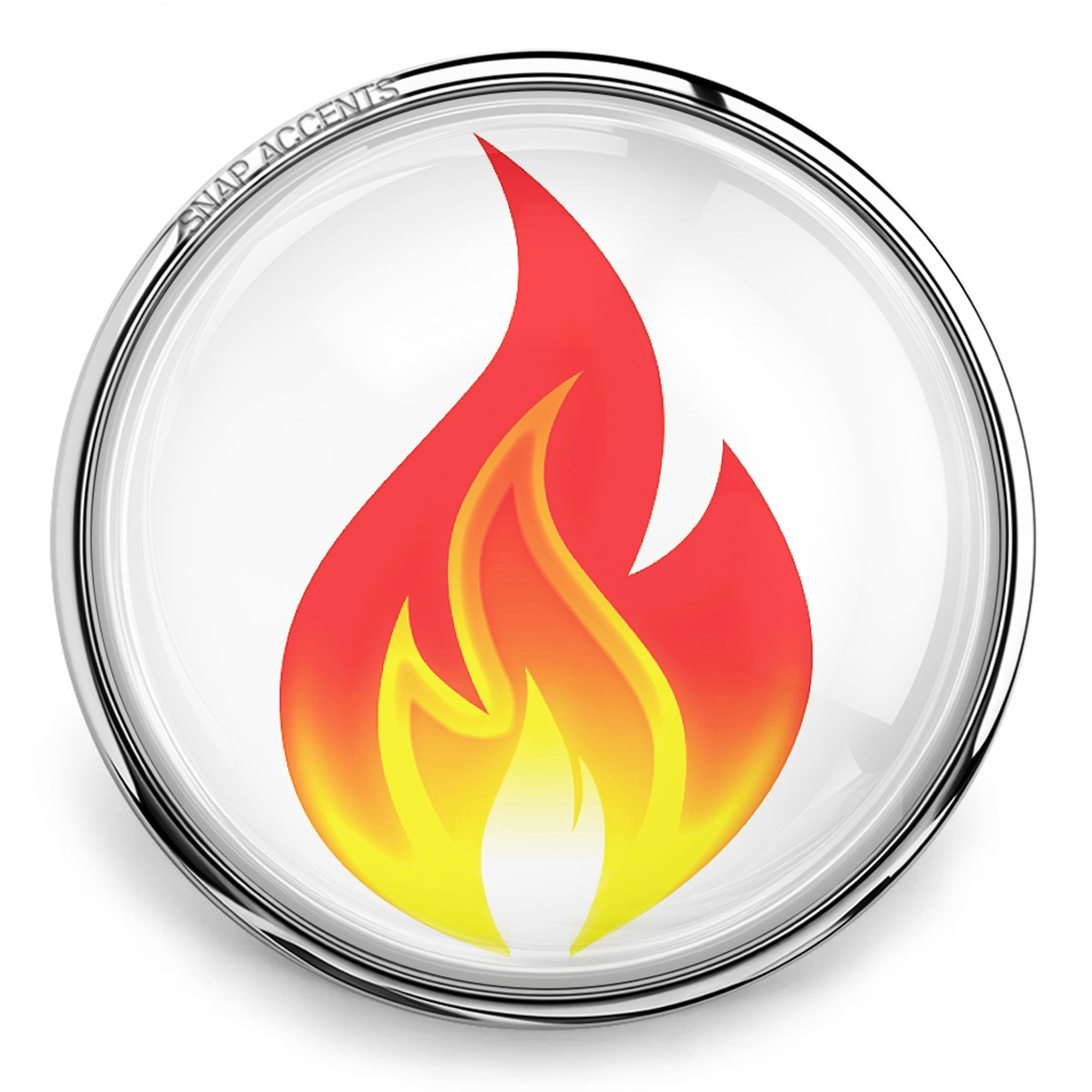 Emoji Fire Flame Snap Jewelry Ginger Charm Button Fits Custom Necklaces ...