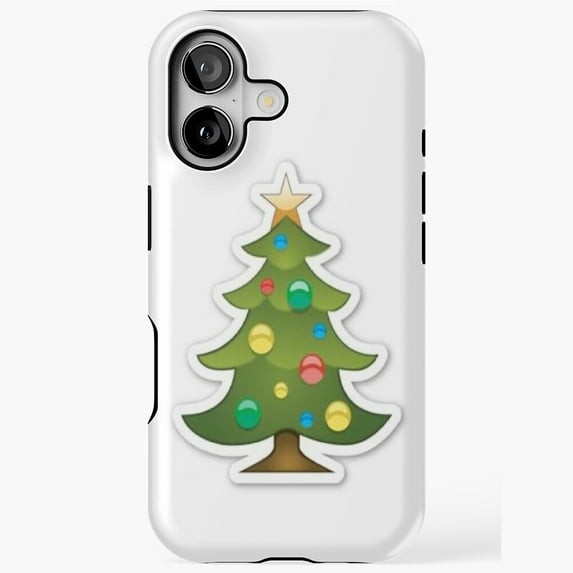 Emoji Holiday Tree Fun Festive Graphic Design with iPhone 17 16 15 14 ...
