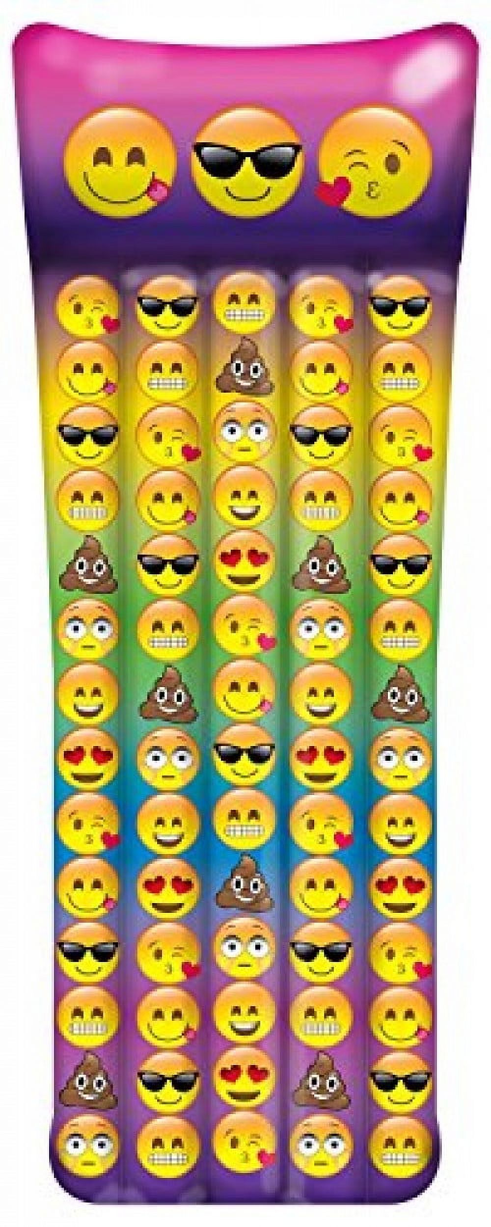 Emoji Inflatable Pool Raft - Inflates To Over 65" Long - Walmart.com