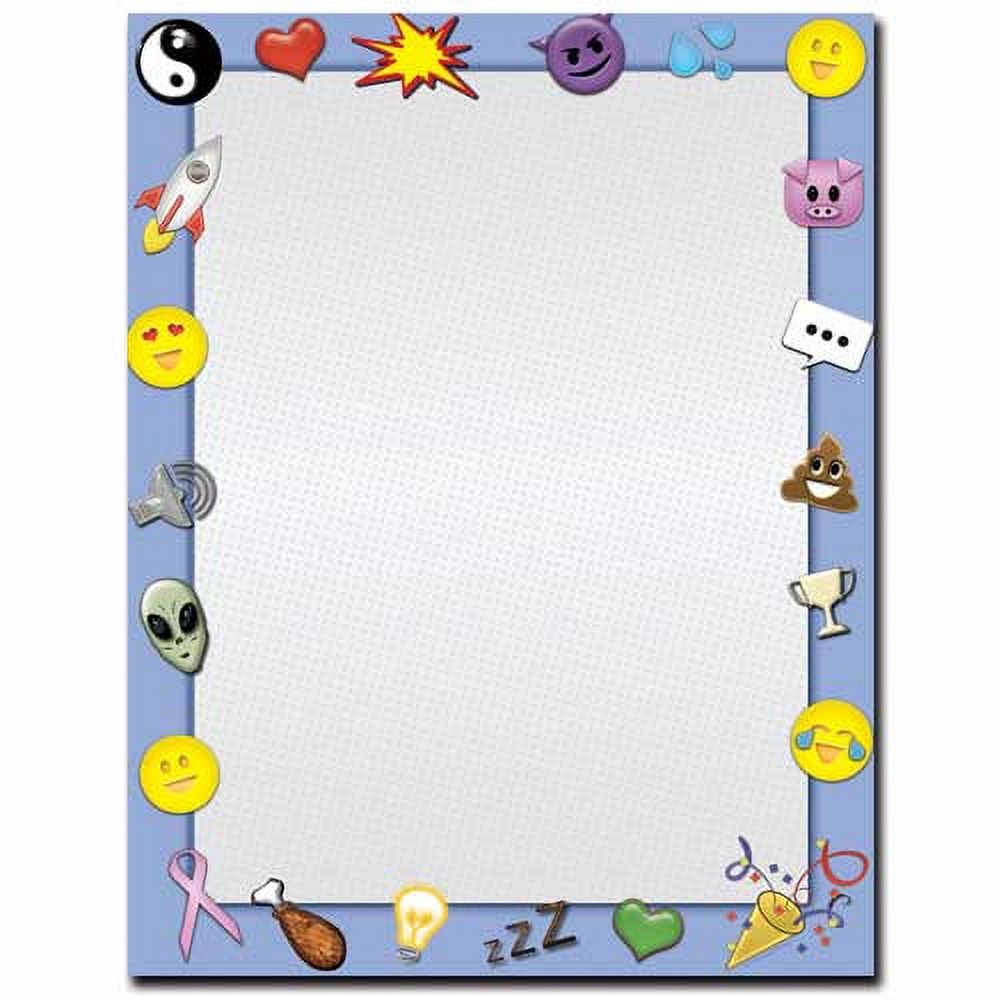 Emoji Letterhead Printer Paper, 25 Sheets per Pack - Walmart.com