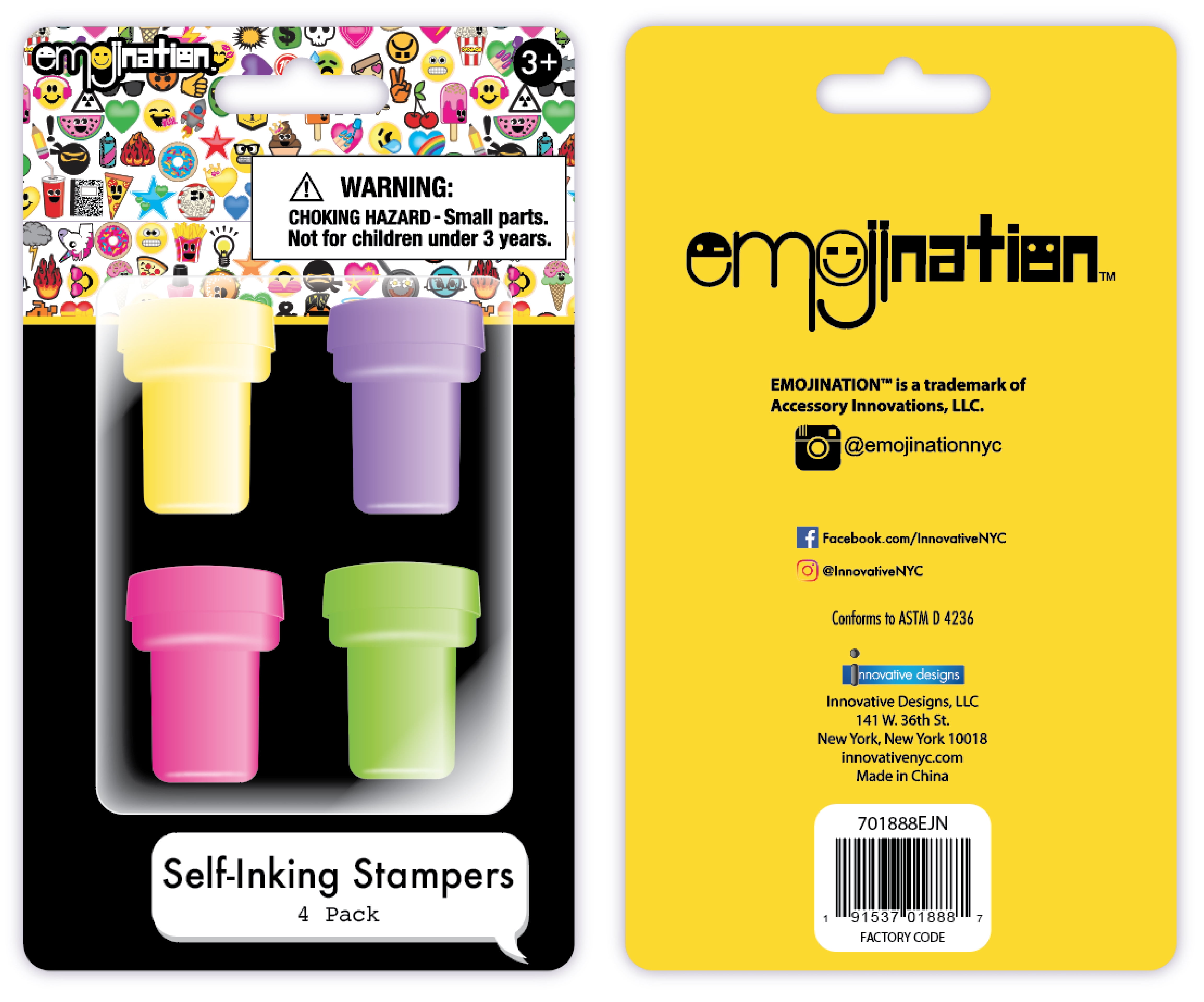 Emoji Nation Stamp, 4 Count - Walmart.com