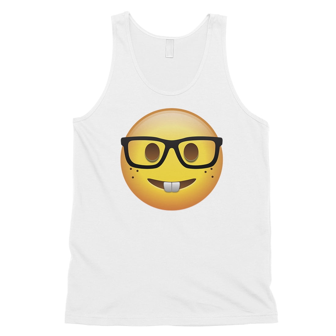 Emoji-Nerd Mens White Humble Loyal Happy Halloween Tank Top Gift ...