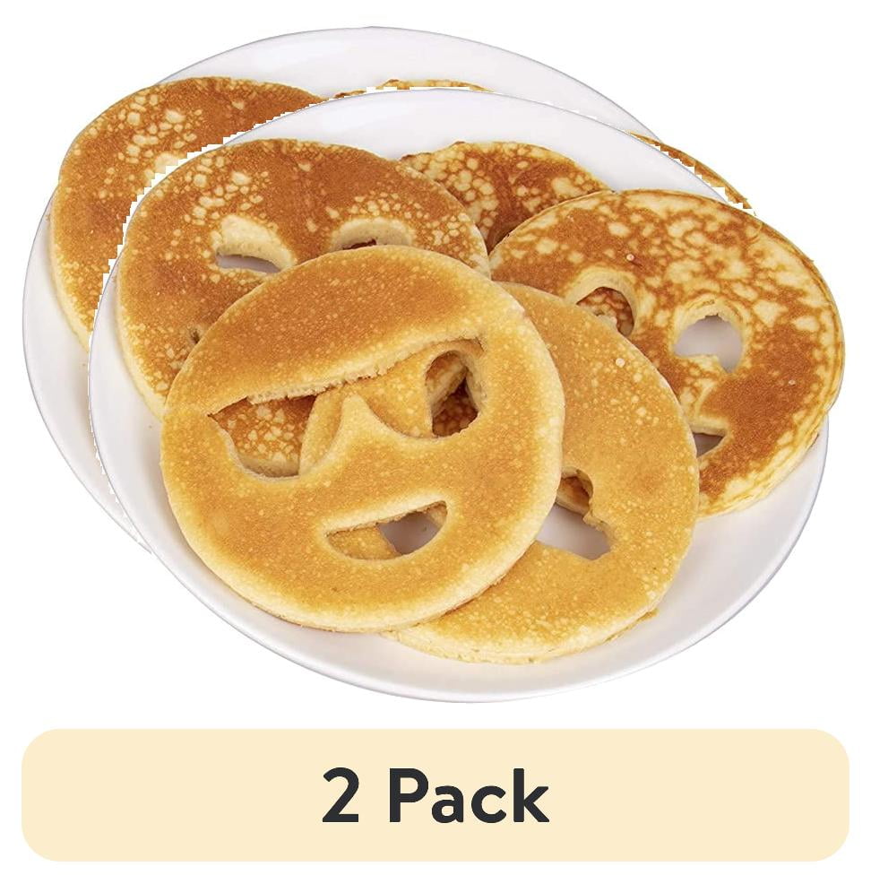 (2 pack) Emoji Pancake Molds and Egg Rings (4 Pack) for Kids AND Adults ...