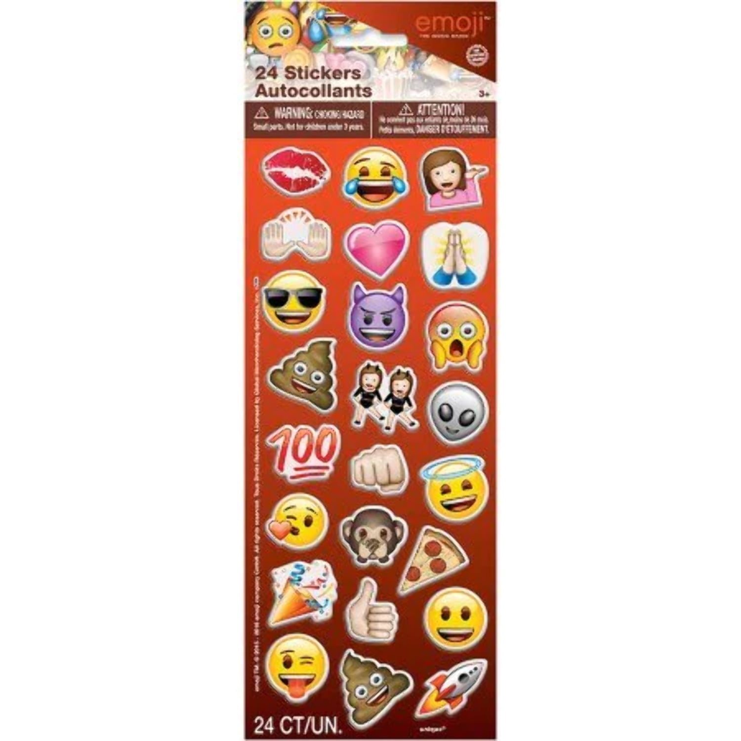 Emoji Puffy Sticker Sheet, 1ct - Walmart.com