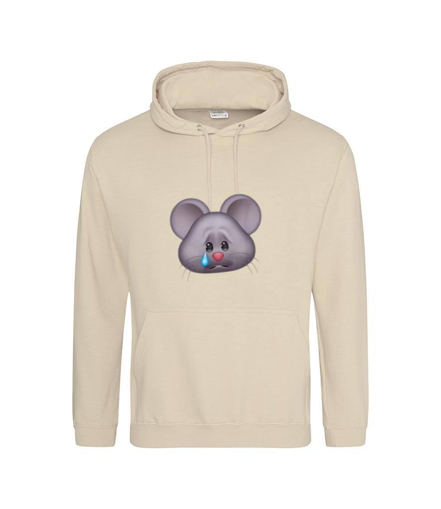 Emoji Sad Crying Mouse Face Cute Animal Mood Expression Style Hoodie ...
