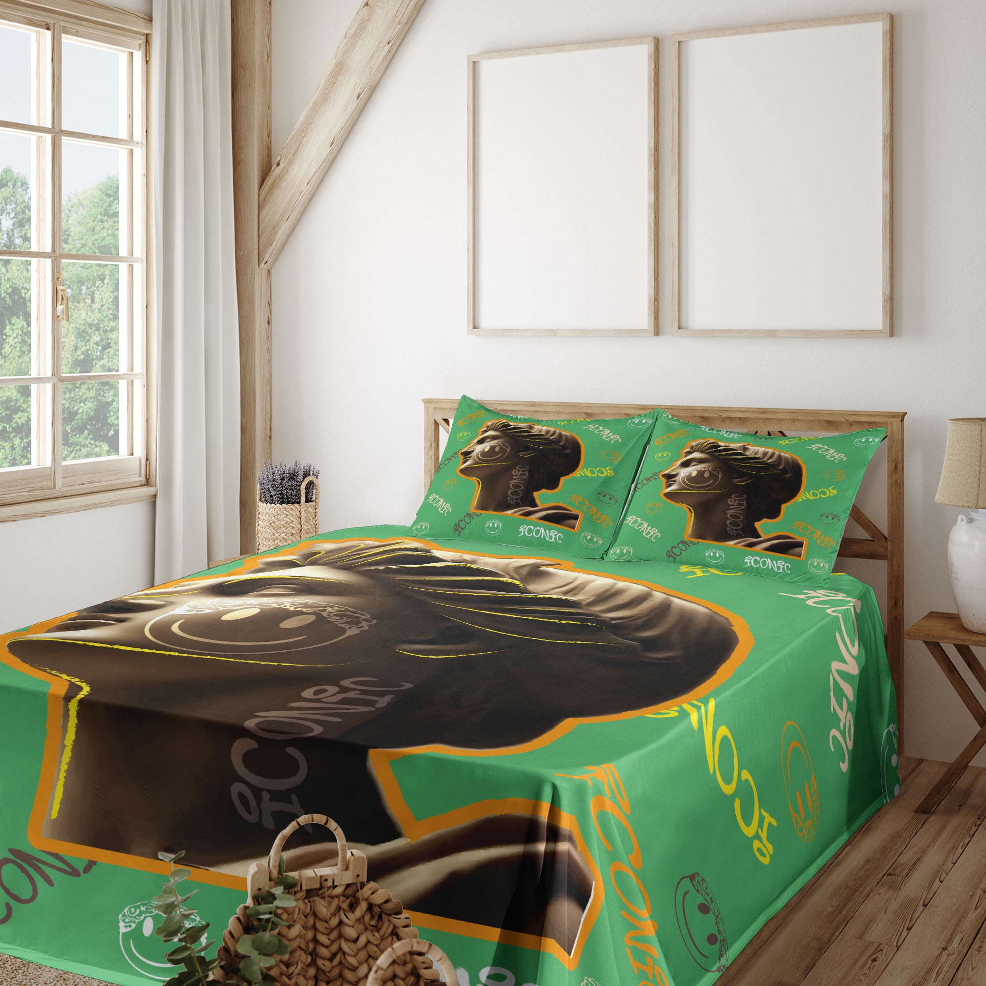 Emoji Sheet Set, Antique Sculpture Side Profile Portrait with Modern ...