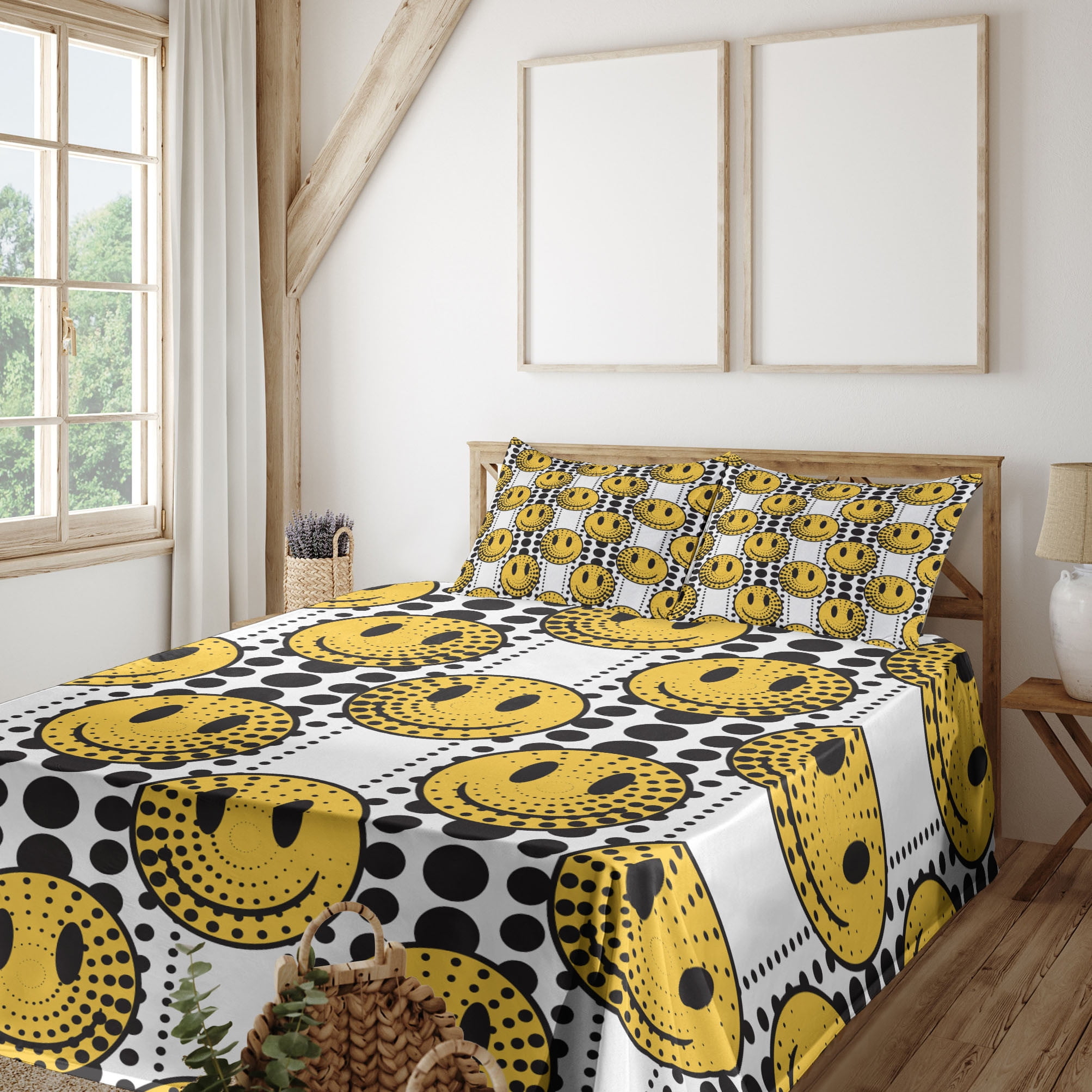 Emoji Sheet Set, Classic and Simple Themed Smiling Face Pattern with ...