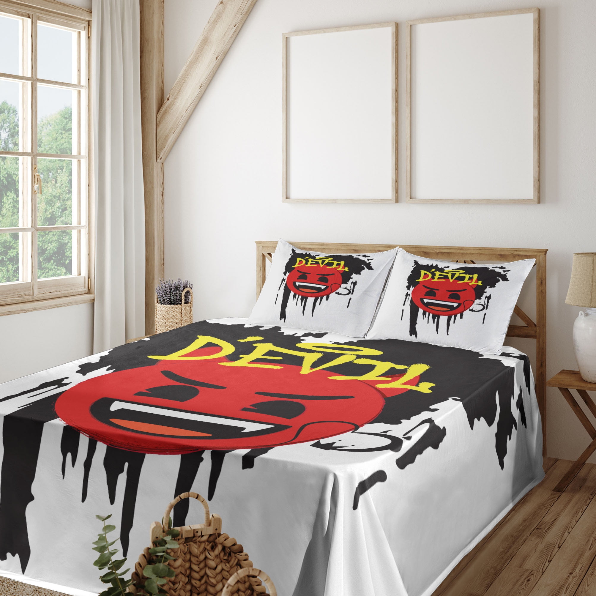 Emoji Sheet Set, Graffiti Look Devil Wording and Evil Laughing on ...