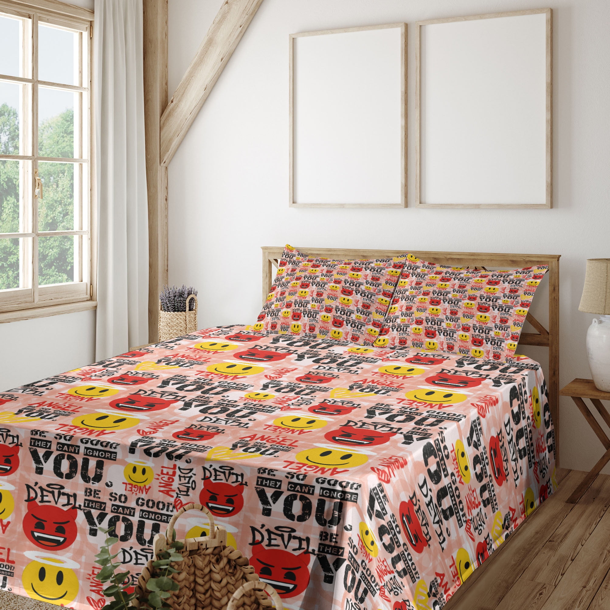 Emoji Sheet Set, Grungy Funny Angel and Devil Characters They Cant ...