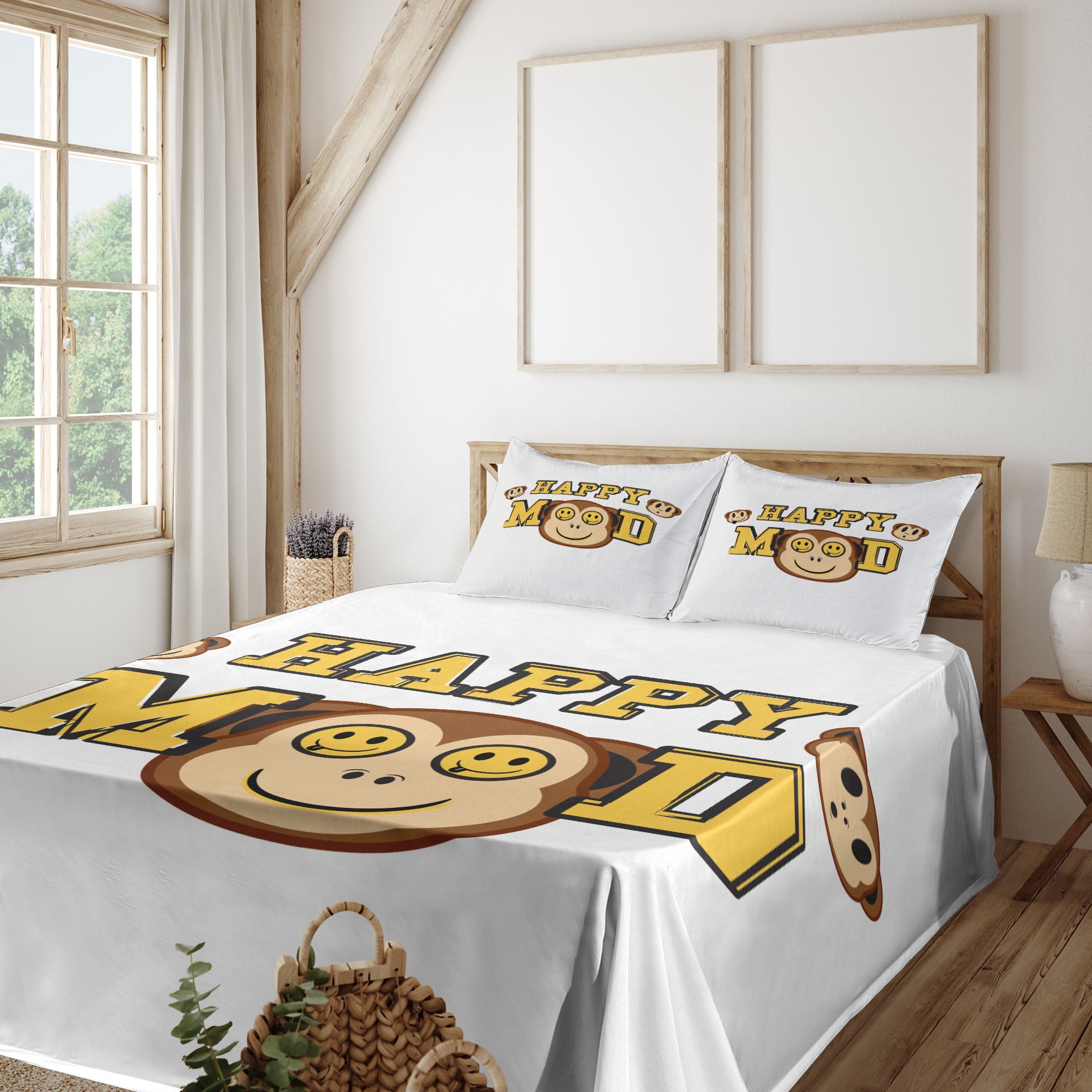 Emoji Sheet Set, Modern Funny Monkeys with Smiling Faces Eyes and Happy ...